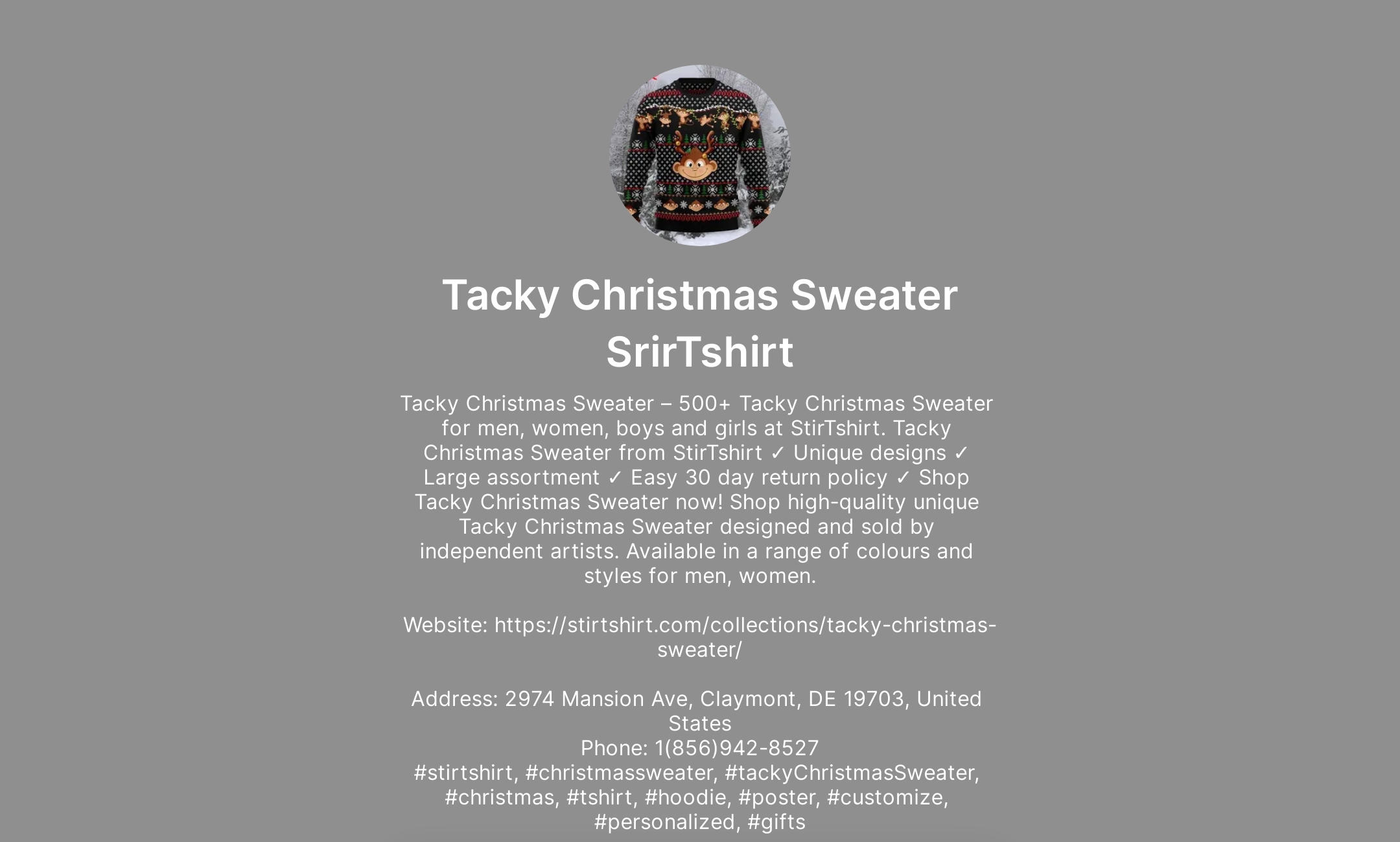 Tacky Christmas Sweater SrirTshirt's Flowpage