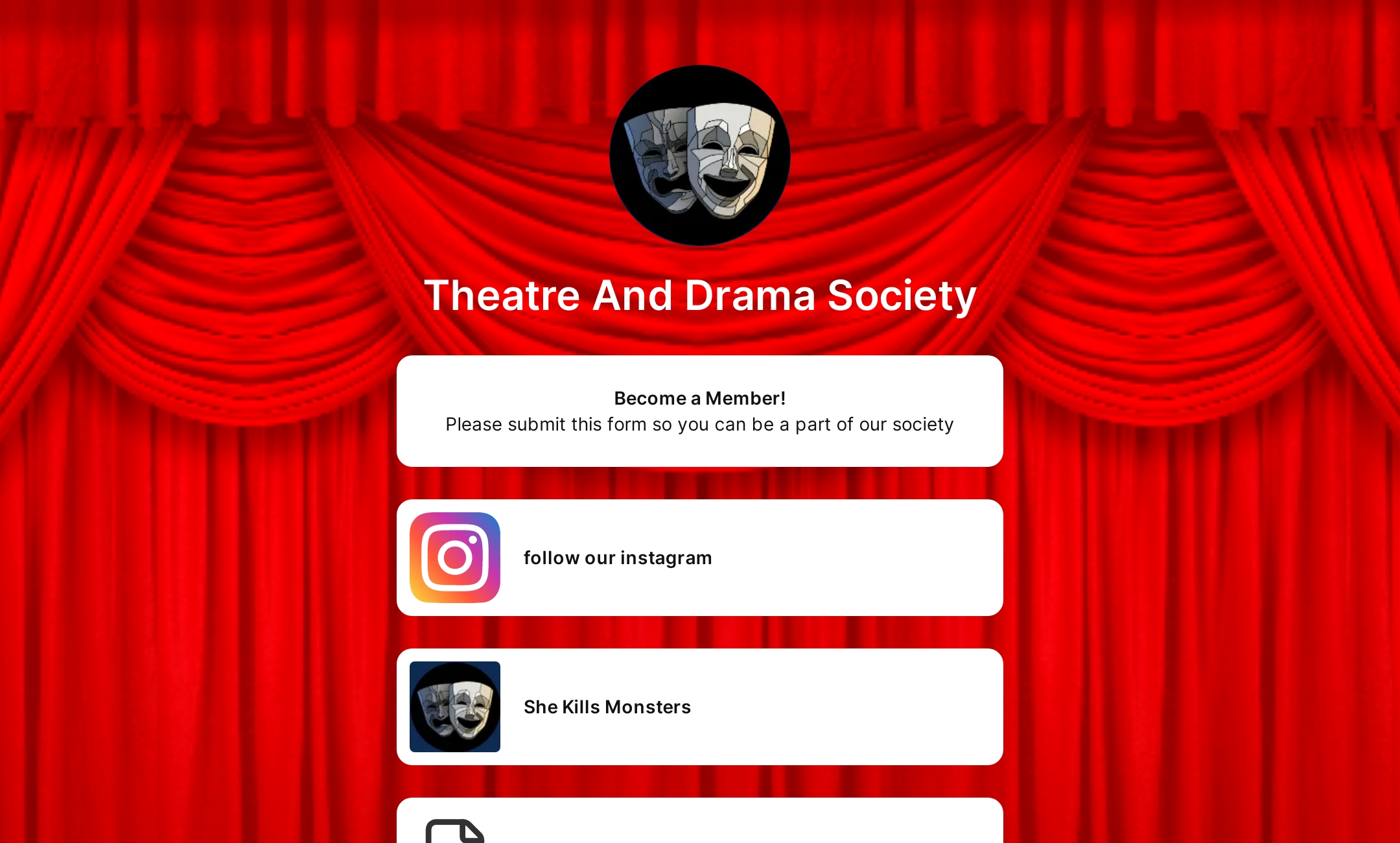 Theatre And Drama Society's Flowpage