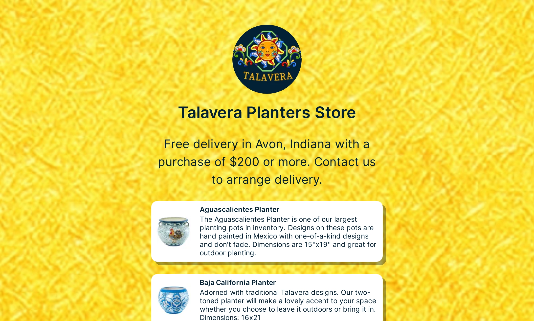 Talavera Planters Store's Flowpage