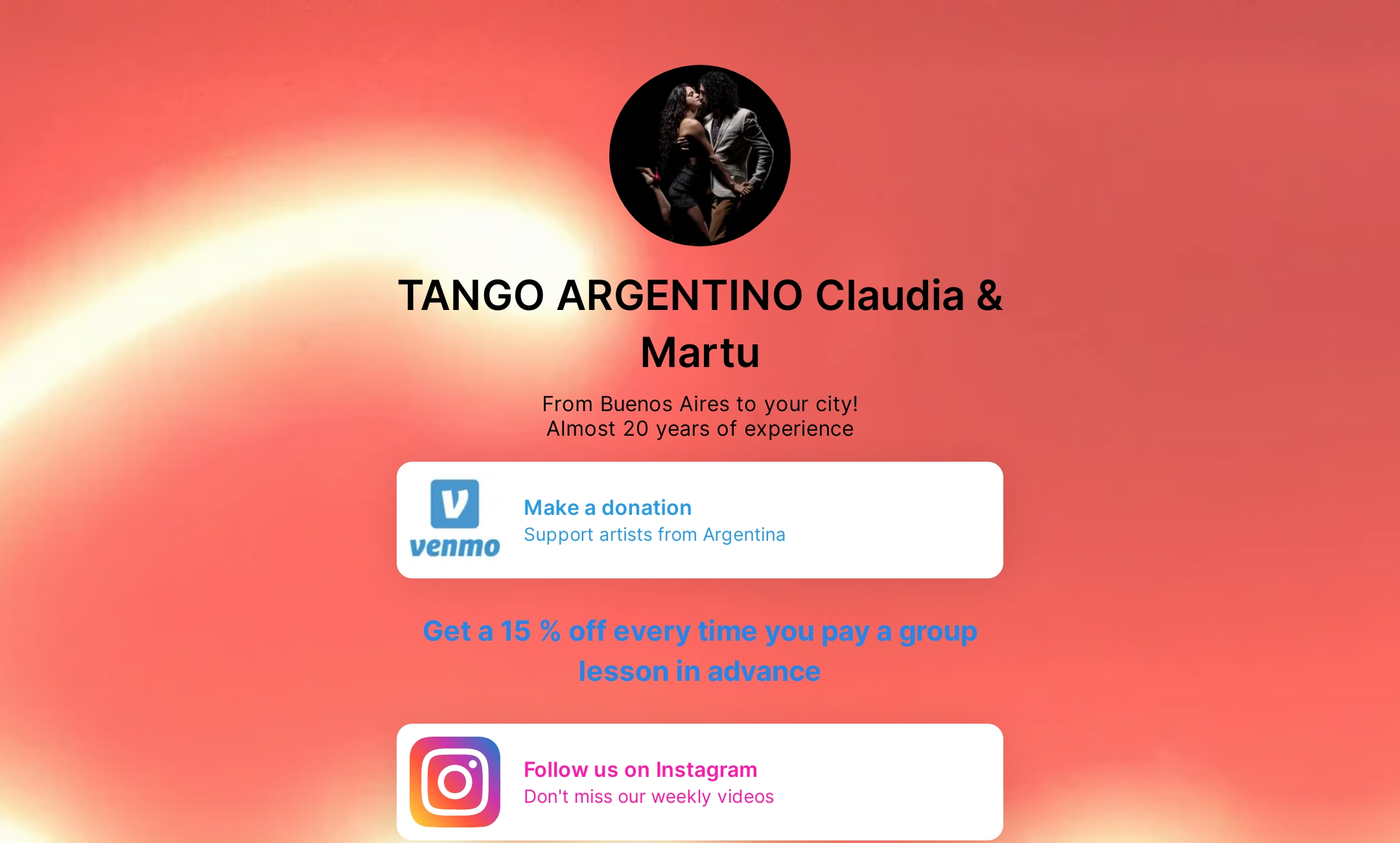 TANGO ARGENTINO Claudia & Martu's Flowpage
