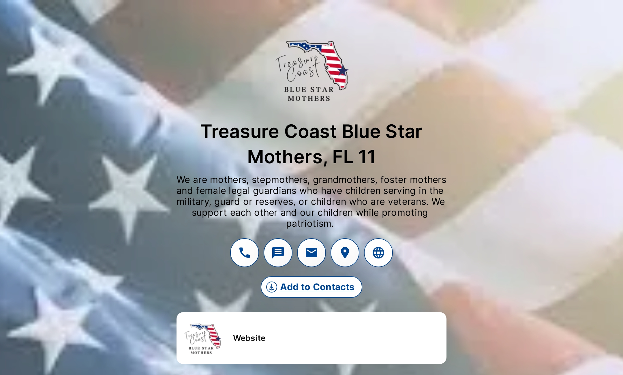 Treasure Coast Blue Star Mothers, FL 11's Flowpage