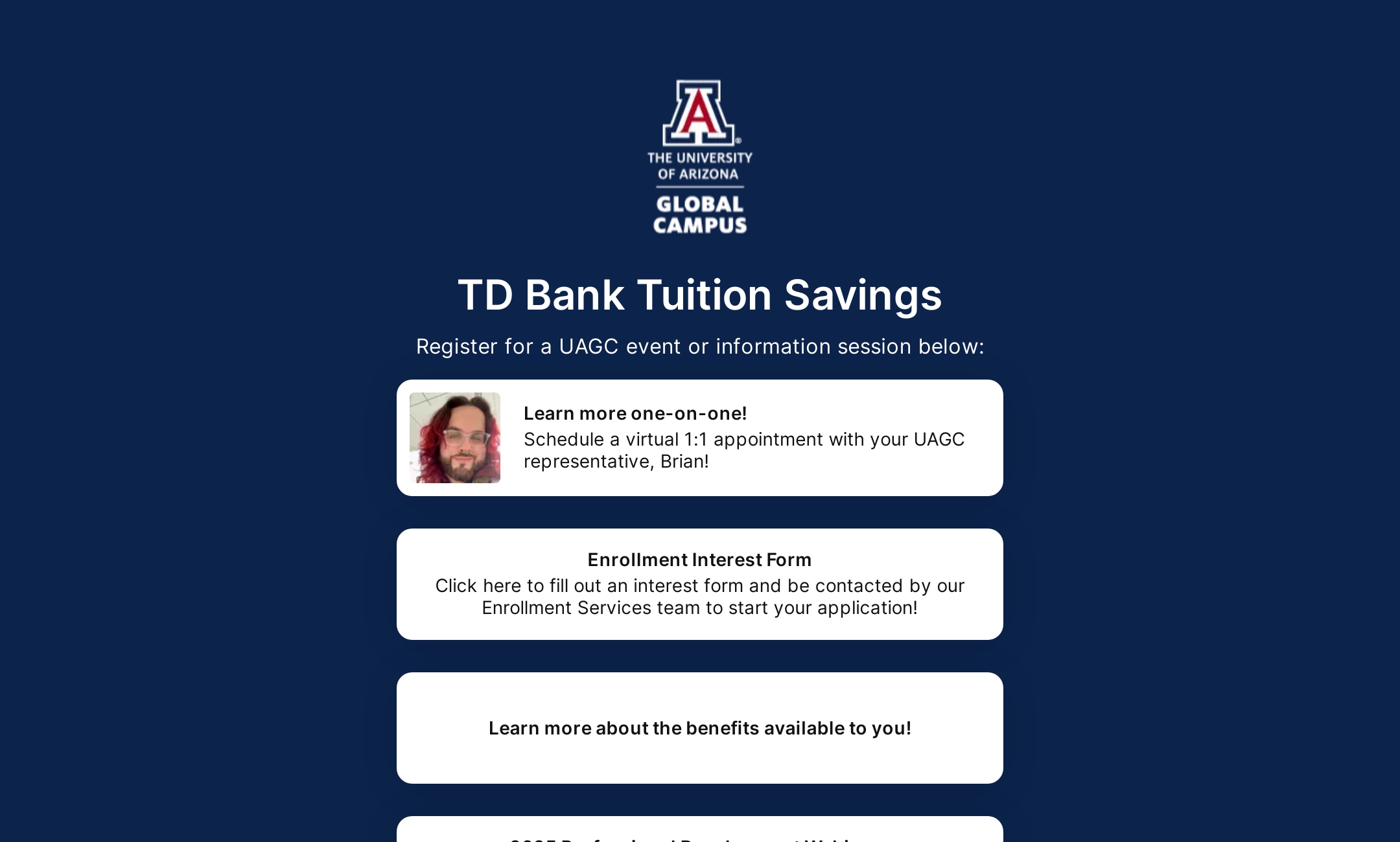 TD Bank Tuition Savings' Flowpage
