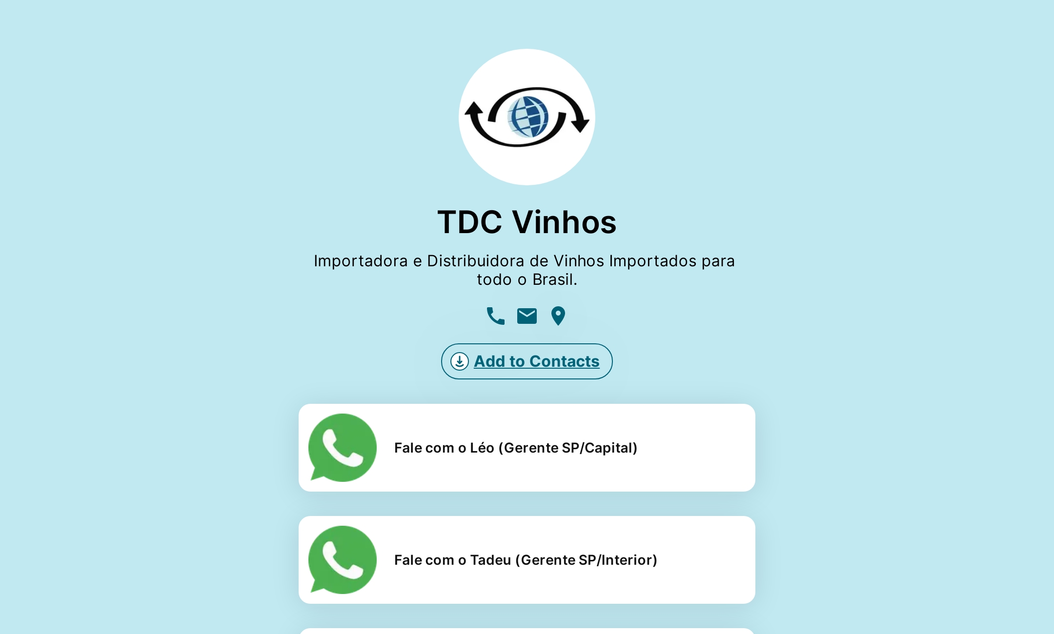 TDC Vinhos' Flowpage