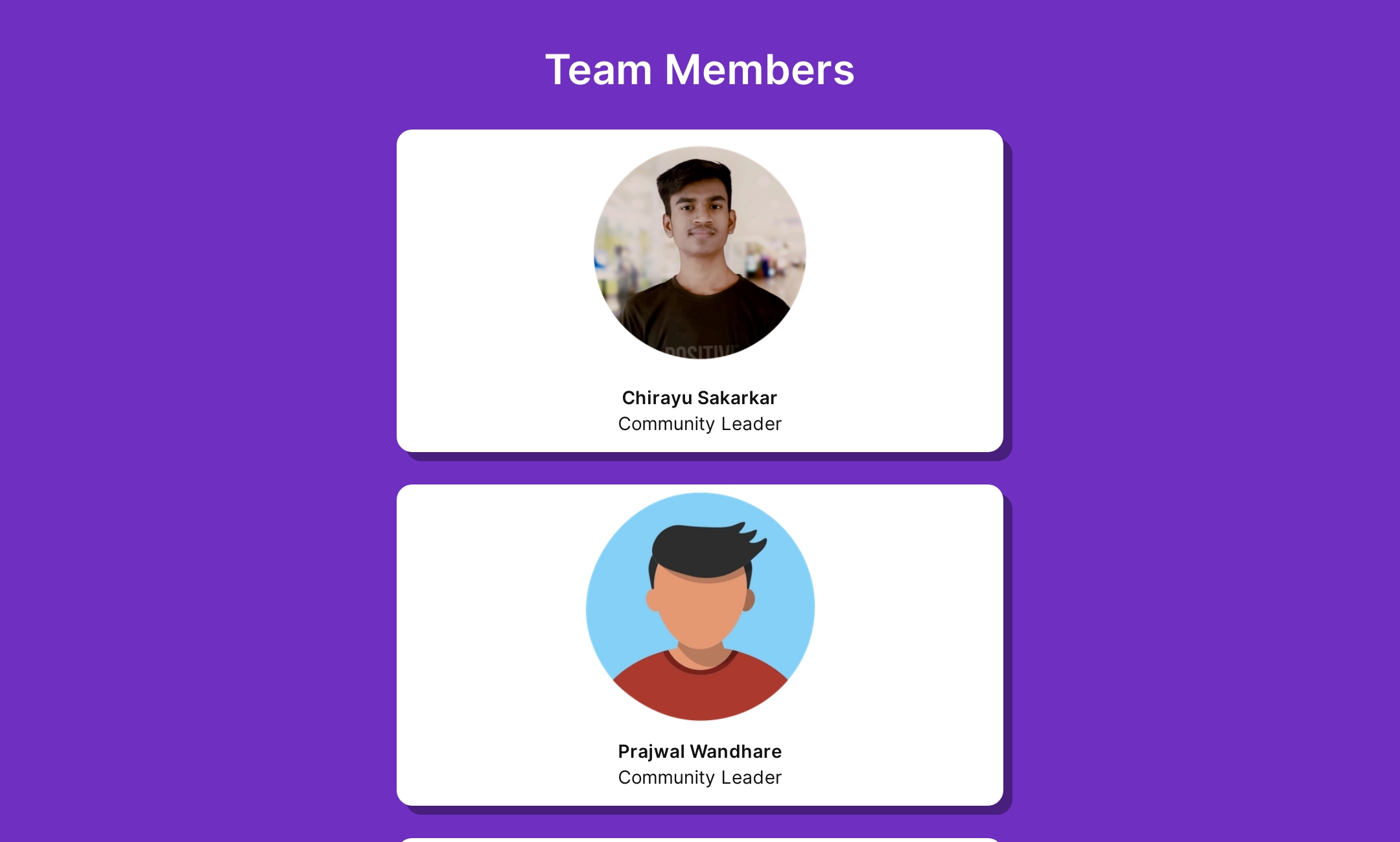 Team Members' Flowpage