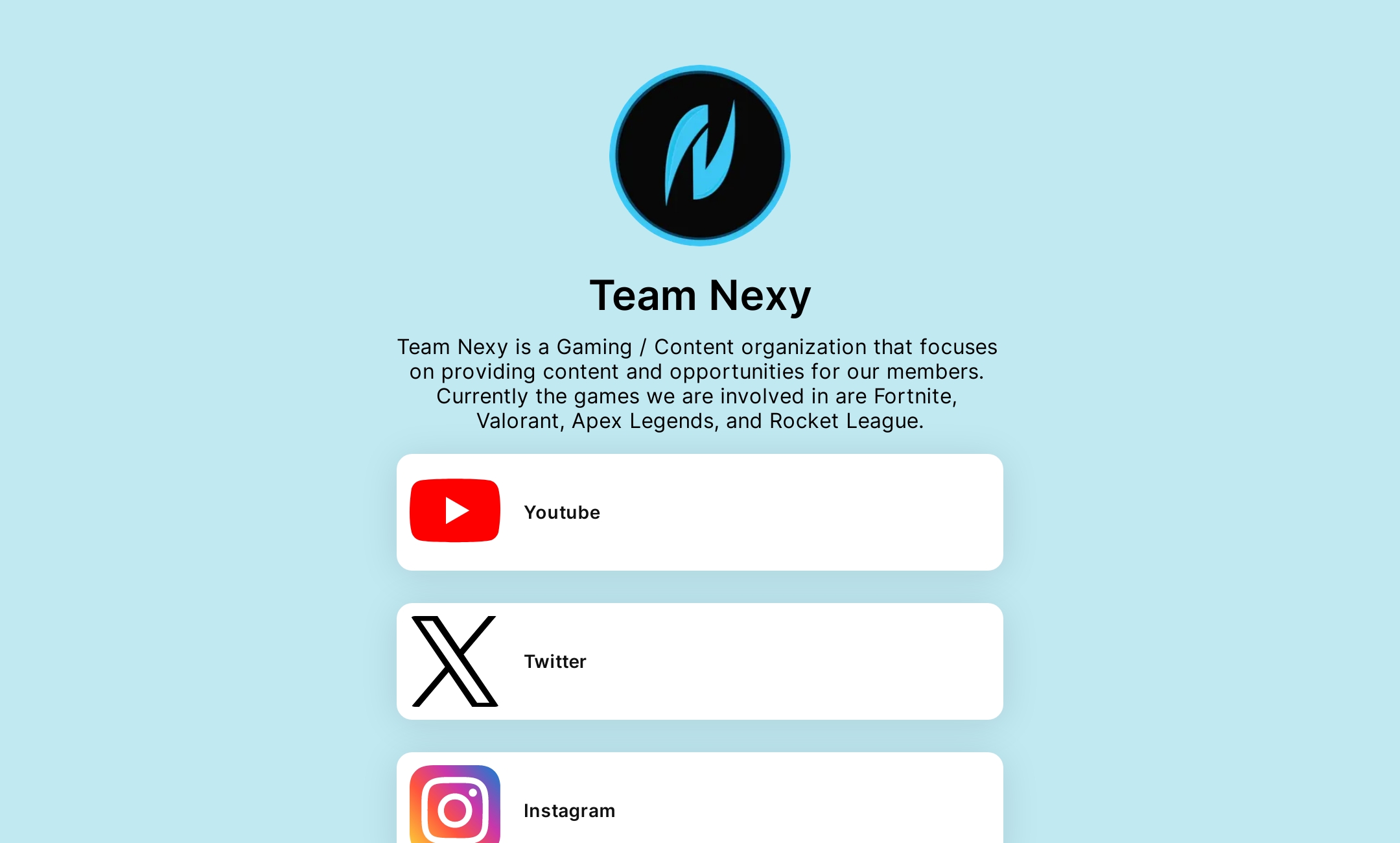 Team Nexy's Flowpage