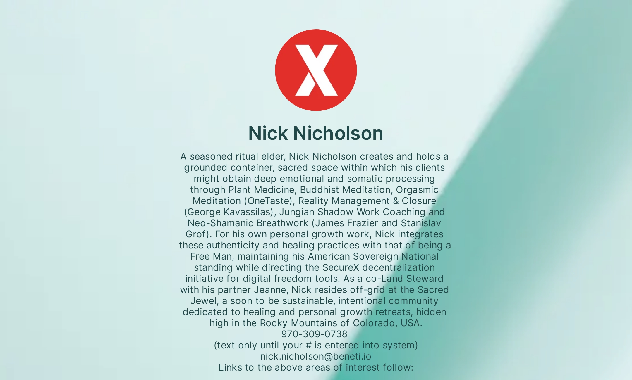 Nick Nicholson's Flowpage