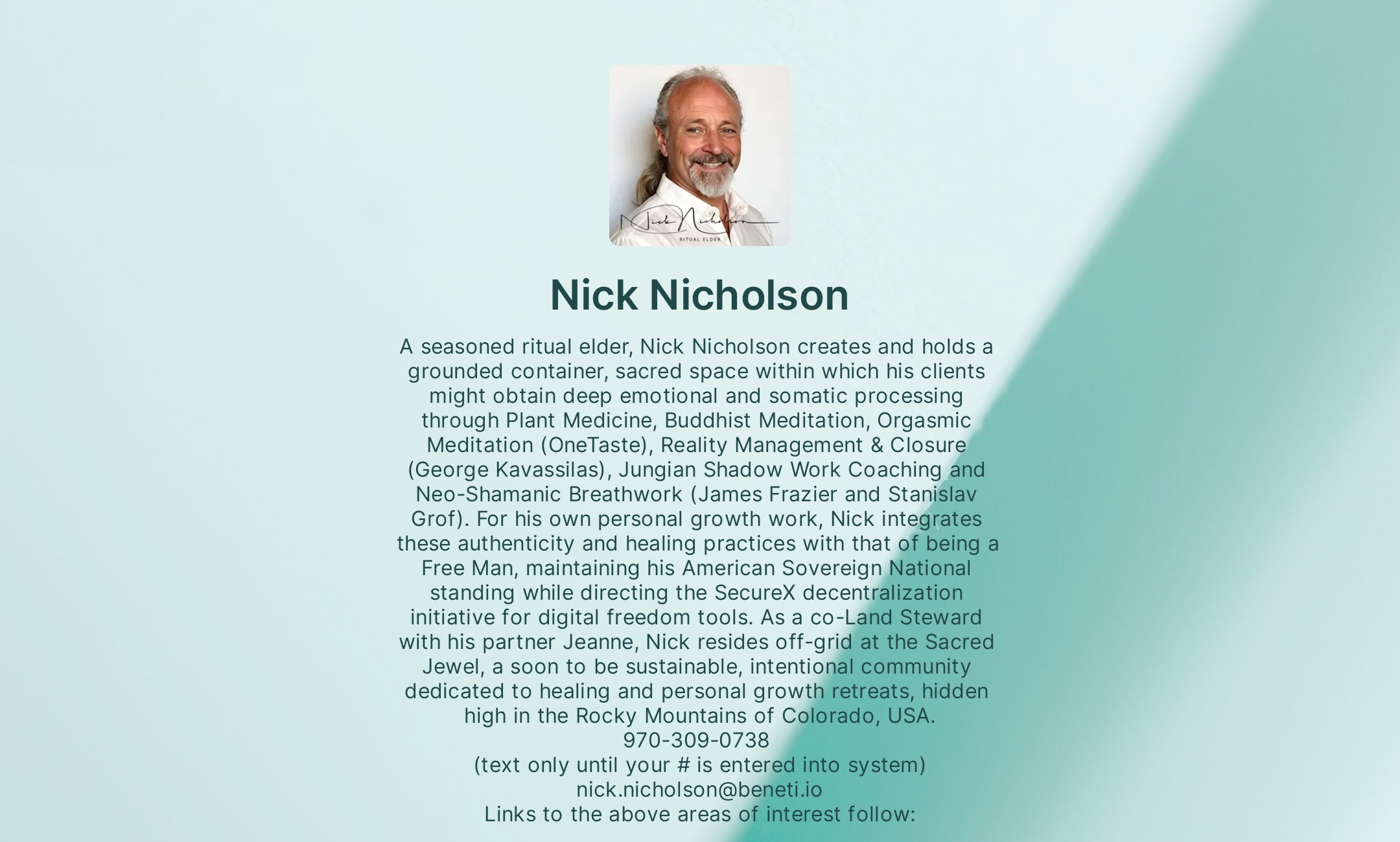Nick Nicholson's Flowpage