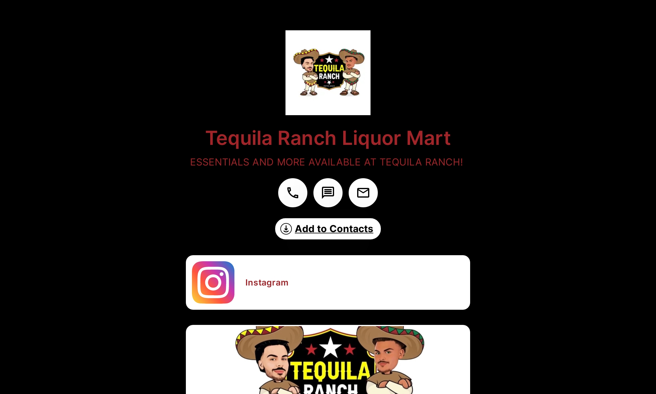 Tequila Ranch Liquor Mart's Flowpage