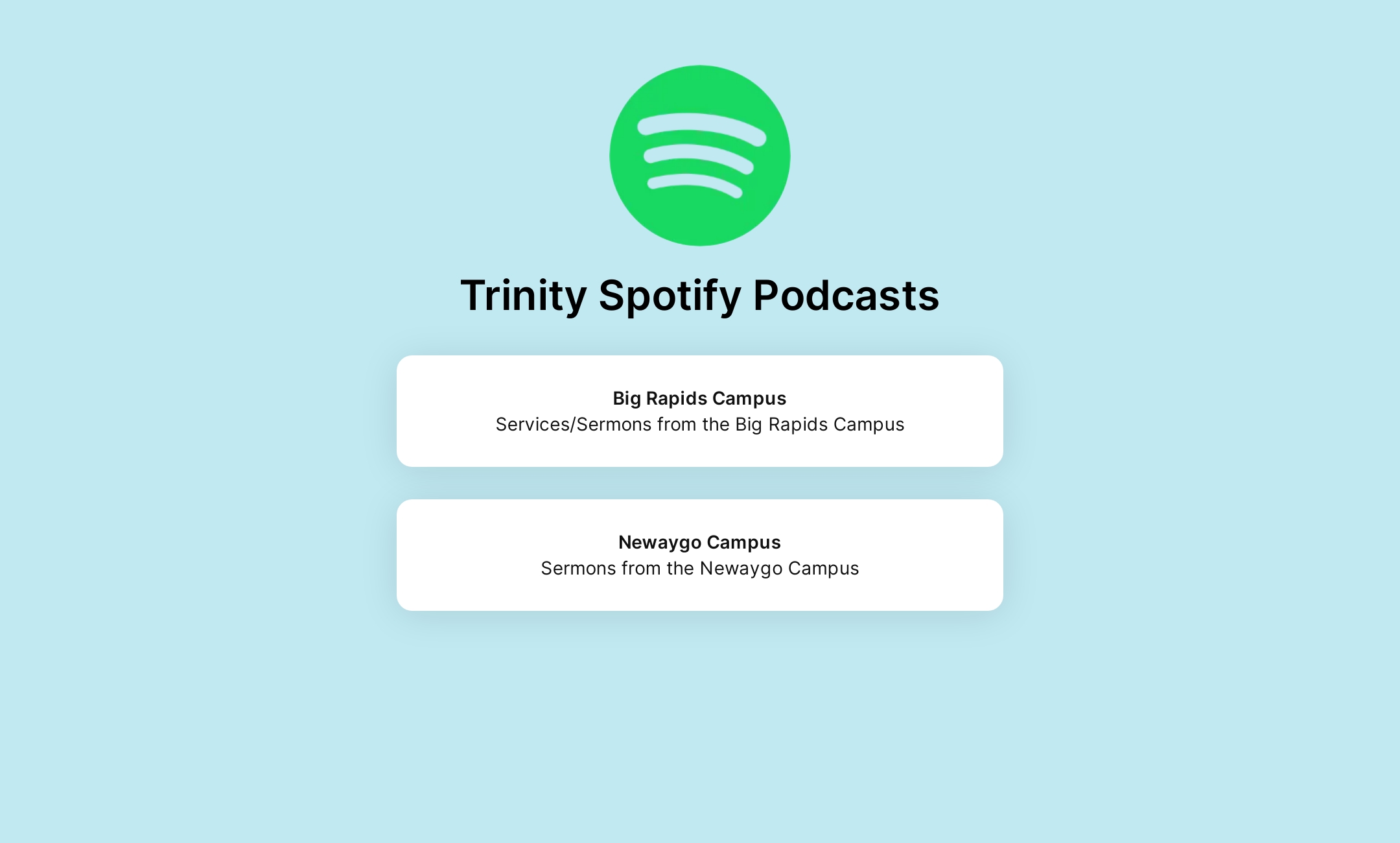 Trinity Spotify Podcasts' Flowpage