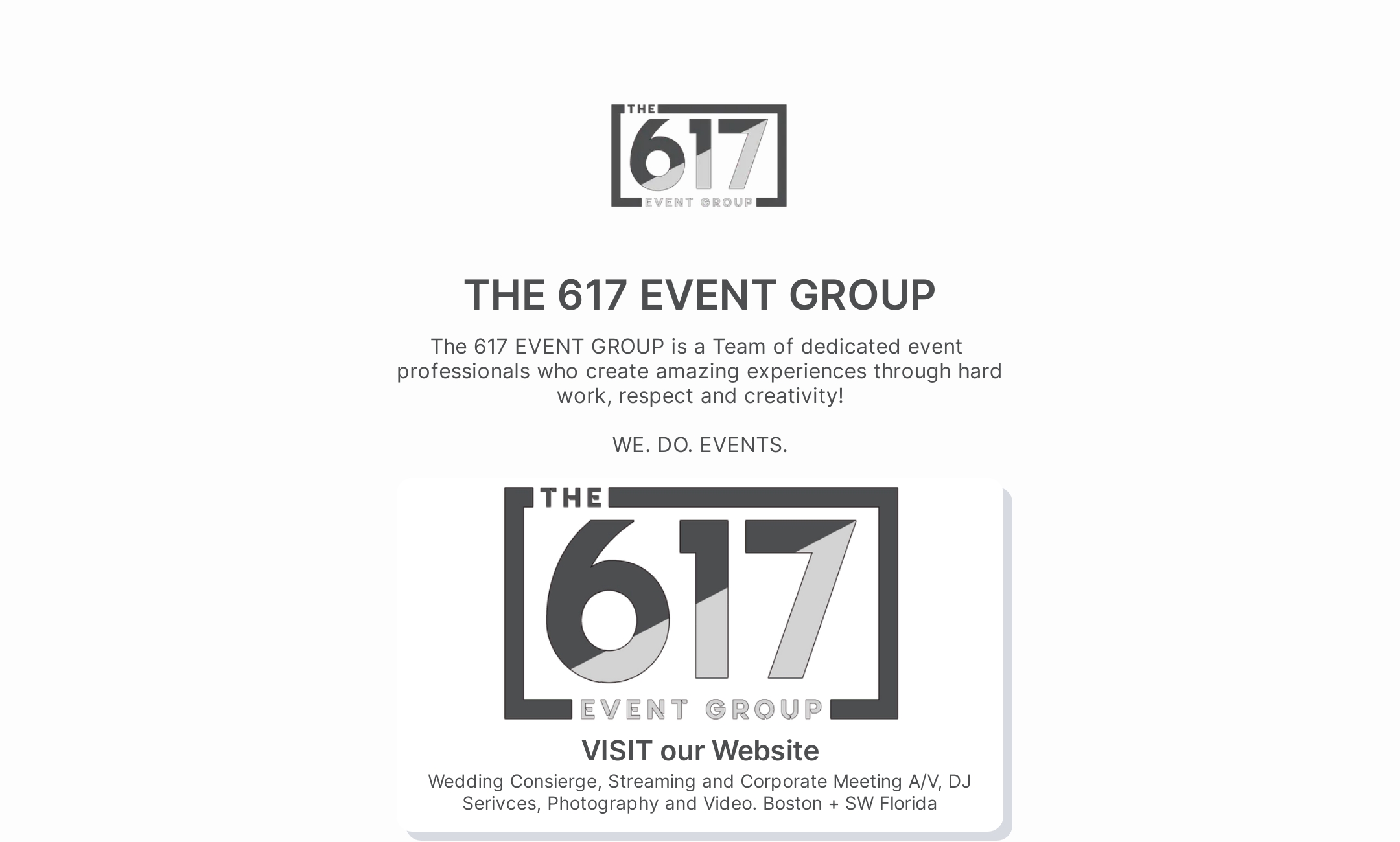 THE 617 EVENT GROUP's Flowpage
