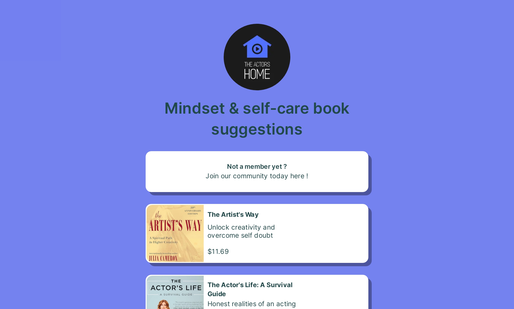 Mindset & self-care book suggestions' Flowpage