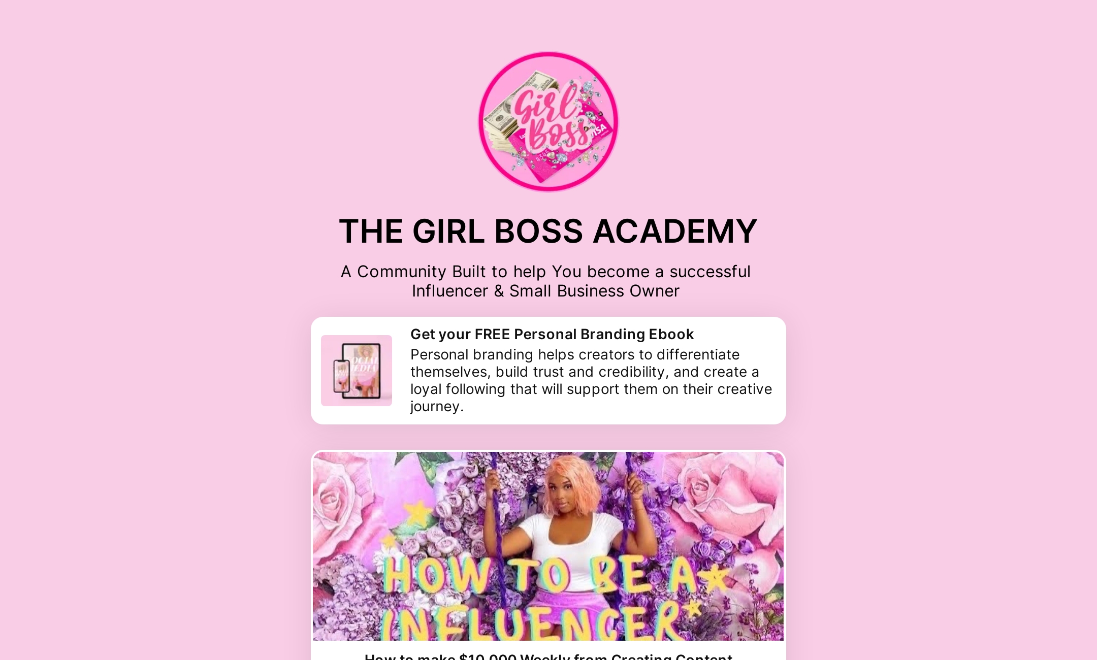THE GIRL BOSS ACADEMY 's Flowpage