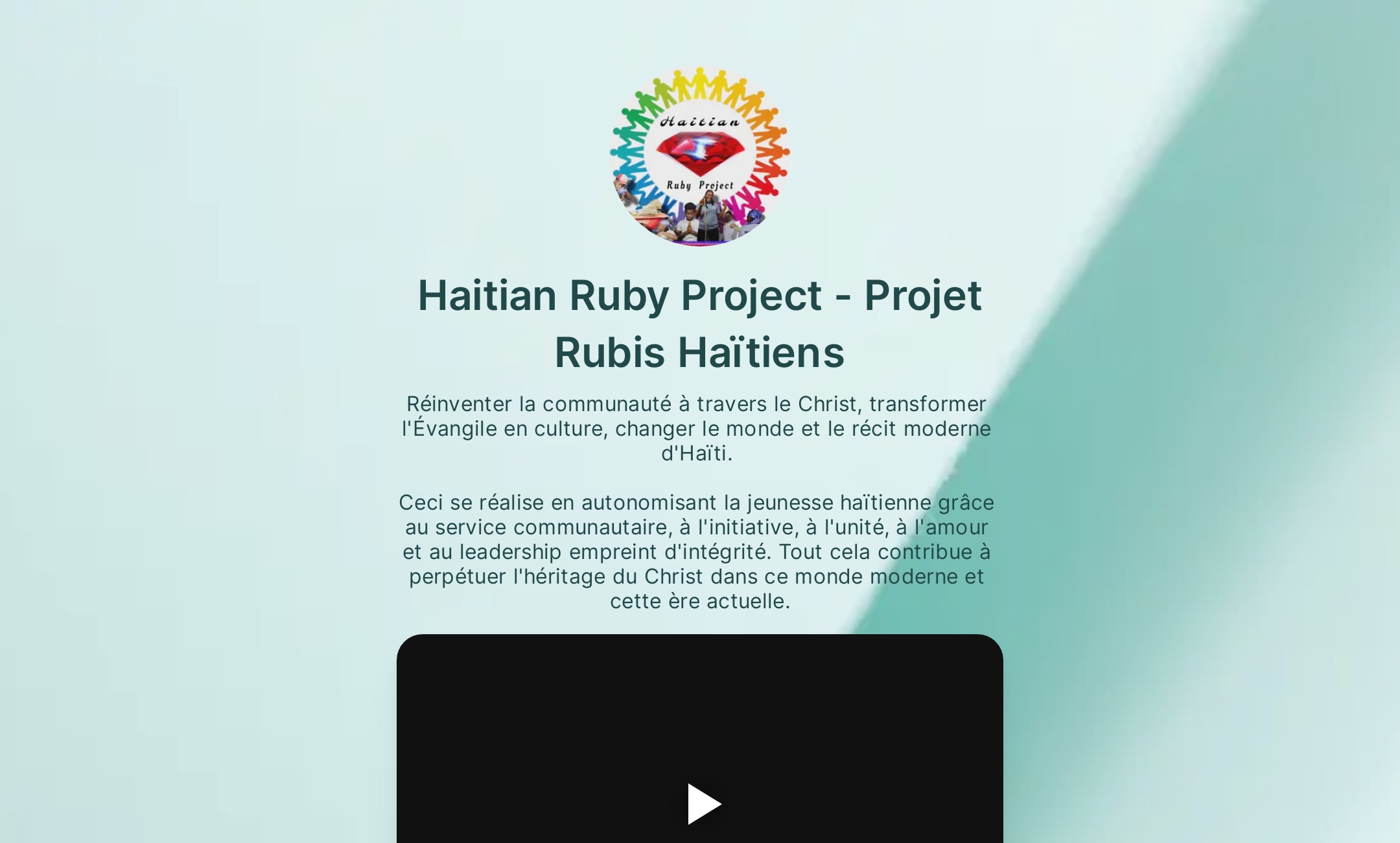Haitian Ruby Project - Projet Rubis Haïtiens 's Flowpage
