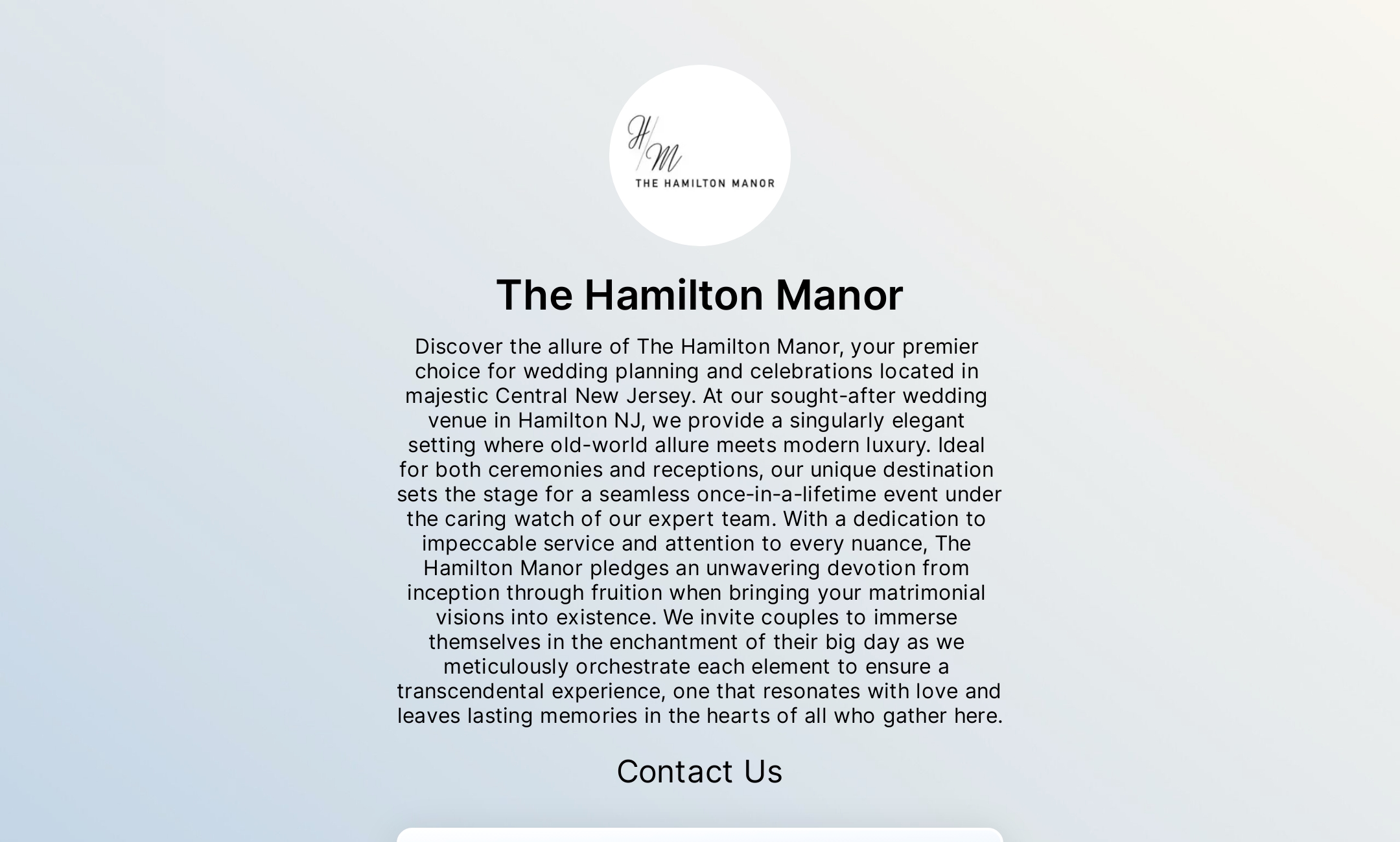 The Hamilton Manor's Flowpage