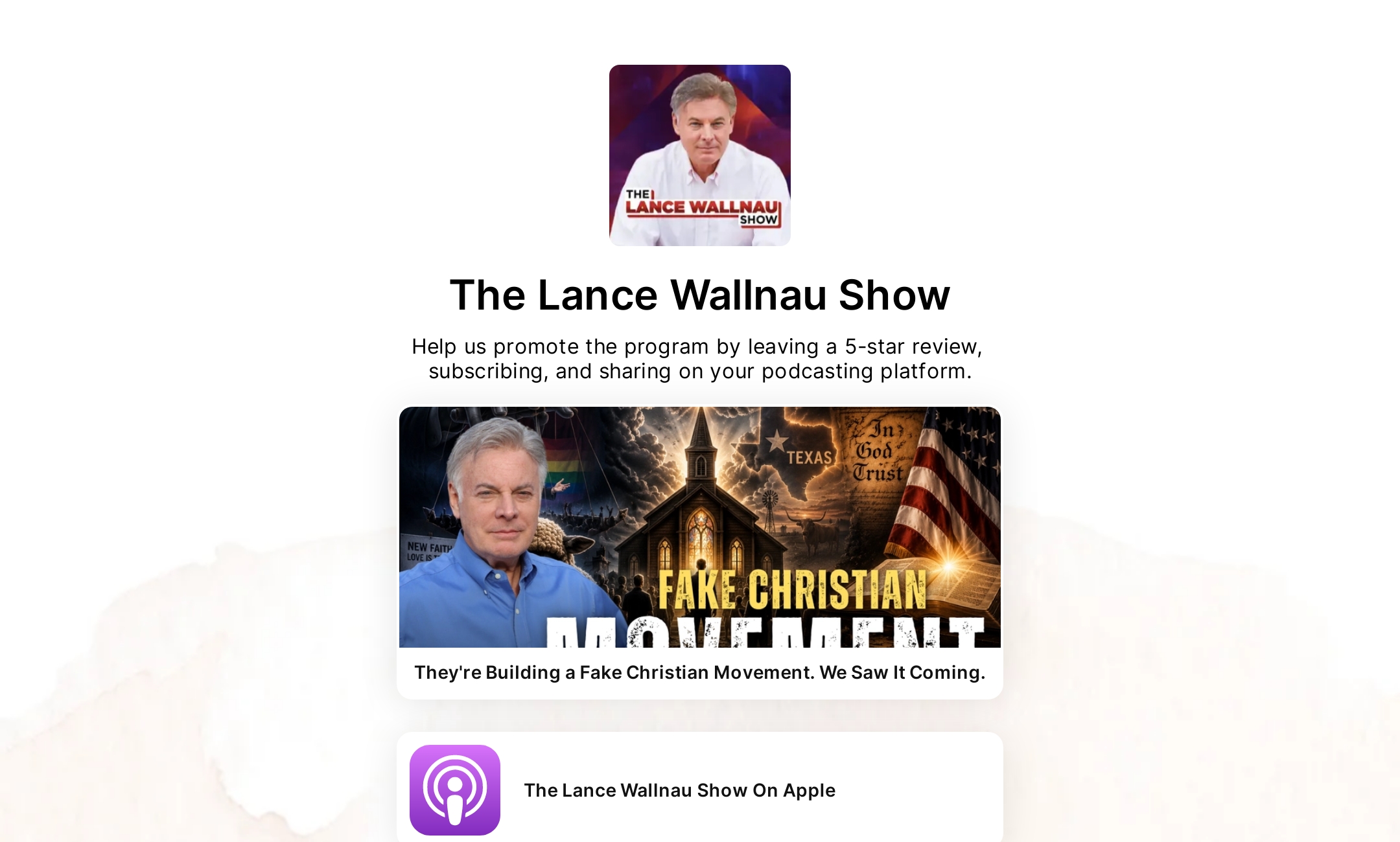 The Lance Wallnau Show's Flowpage