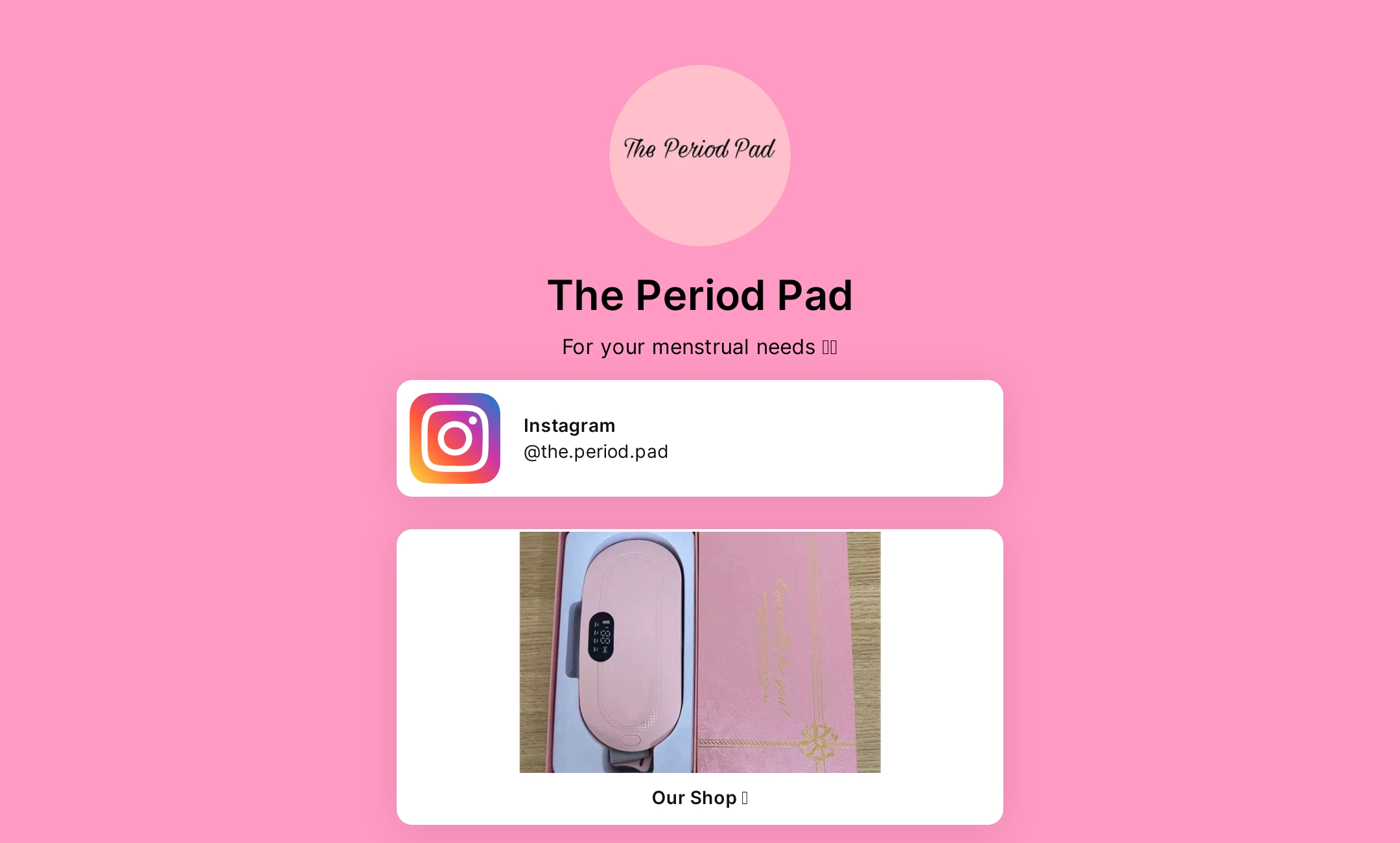 The Period Pad's Flowpage