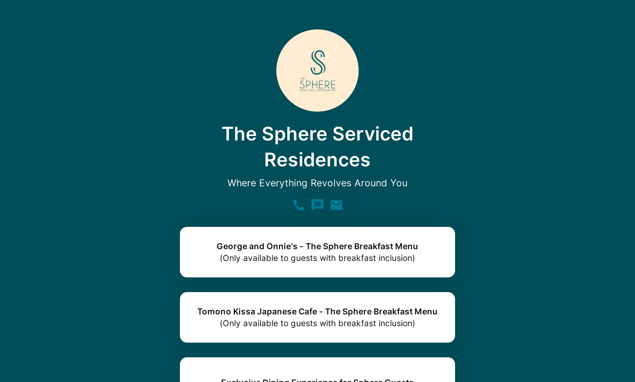 The Sphere Serviced Residences' Flowpage