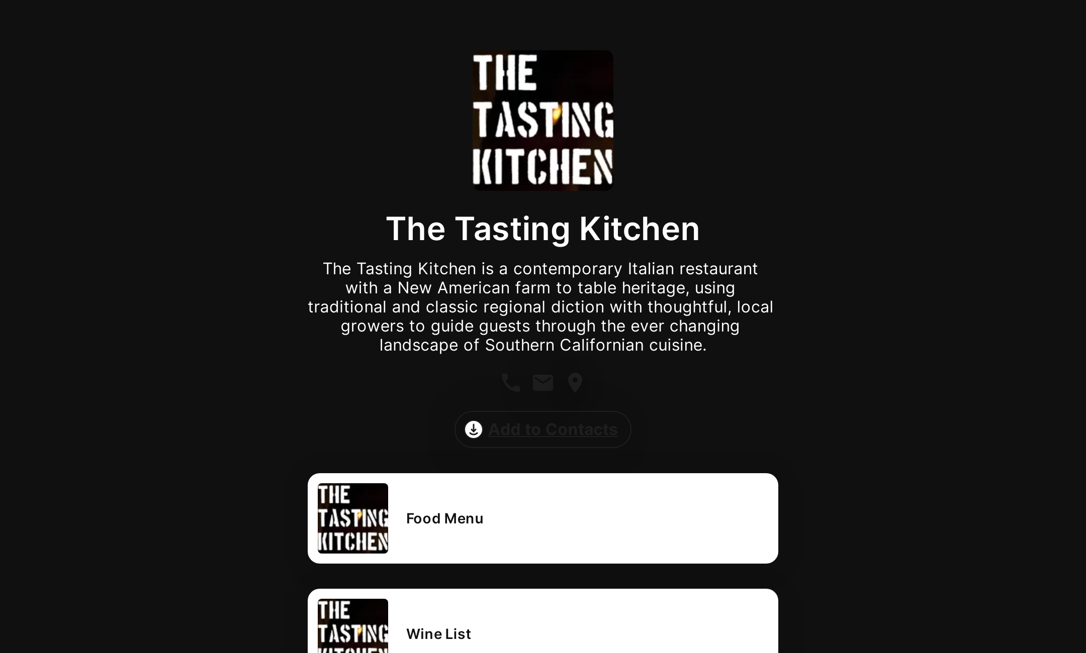 The Tasting Kitchen's Flowpage