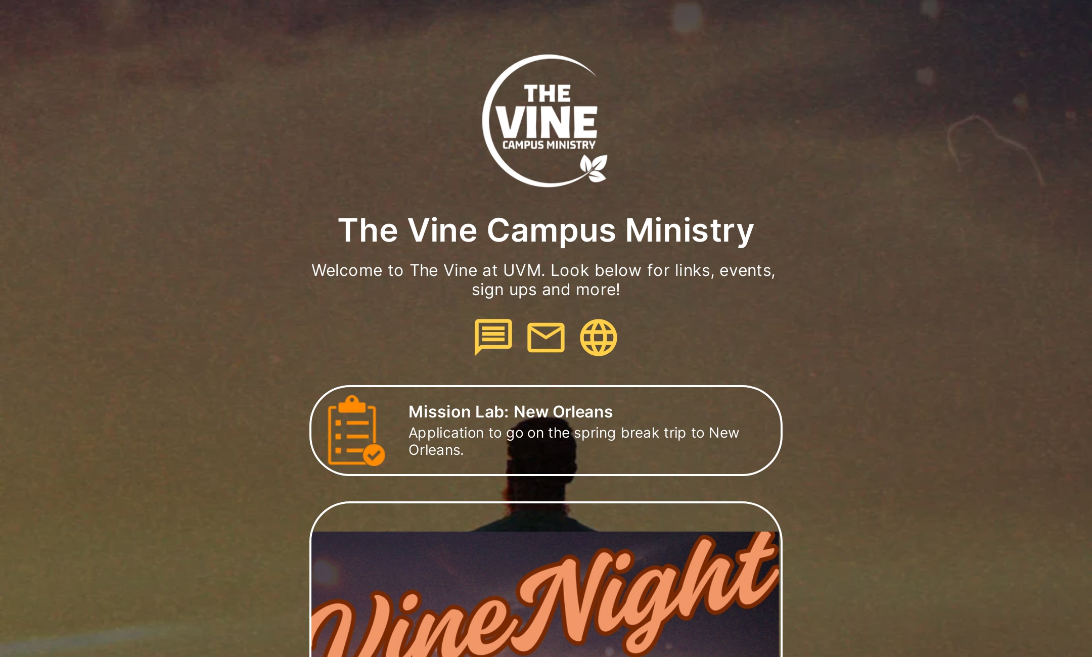 The Vine Campus Ministry's Flowpage