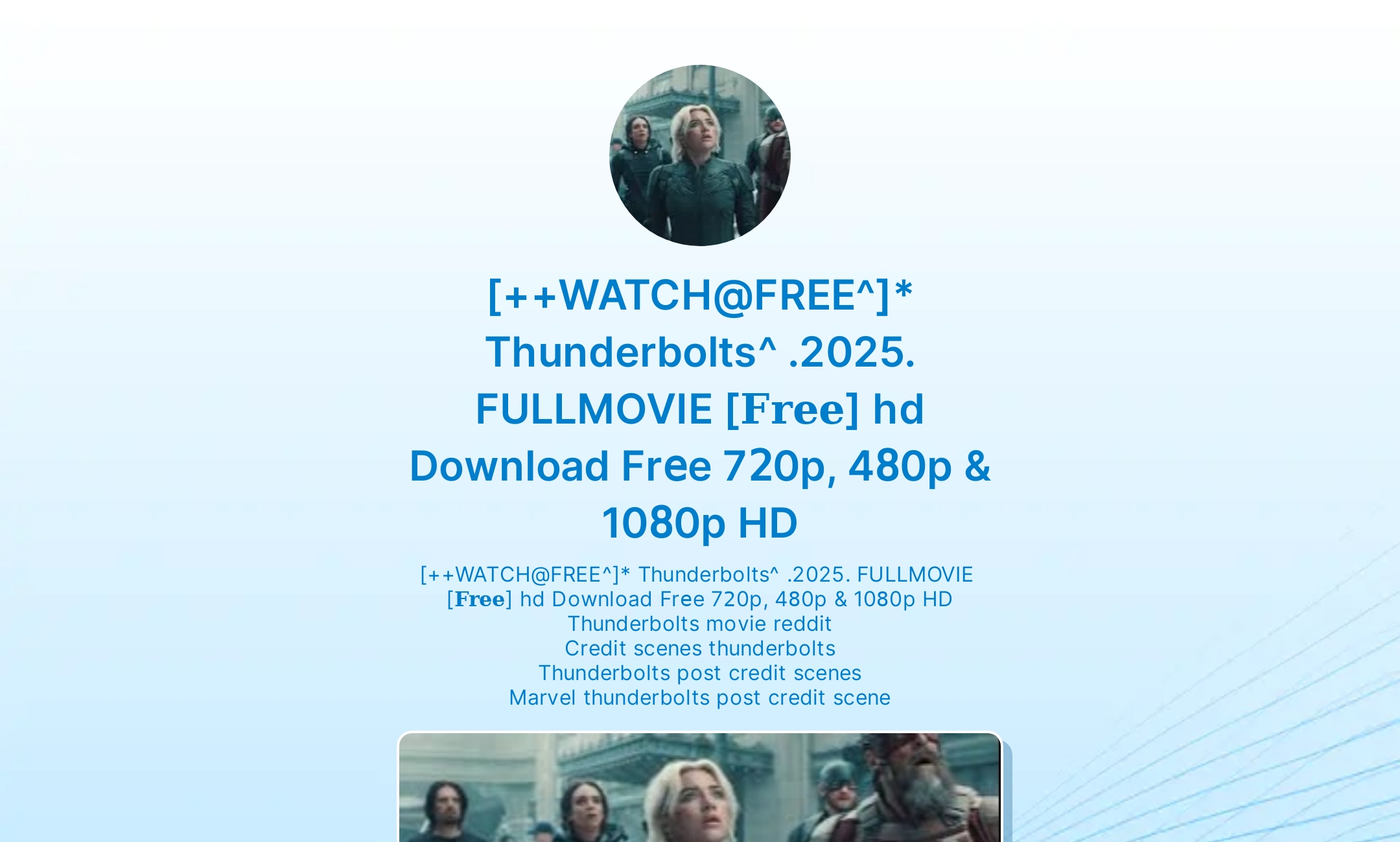 [++WATCH@FREE^]* Thunderbolts^ .2025. FULLMOVIE [𝐅𝐫𝐞𝐞] hd Download Fr𝚎e 7𝟸0p, 4𝟾0p & 10𝟾0p HD's ...