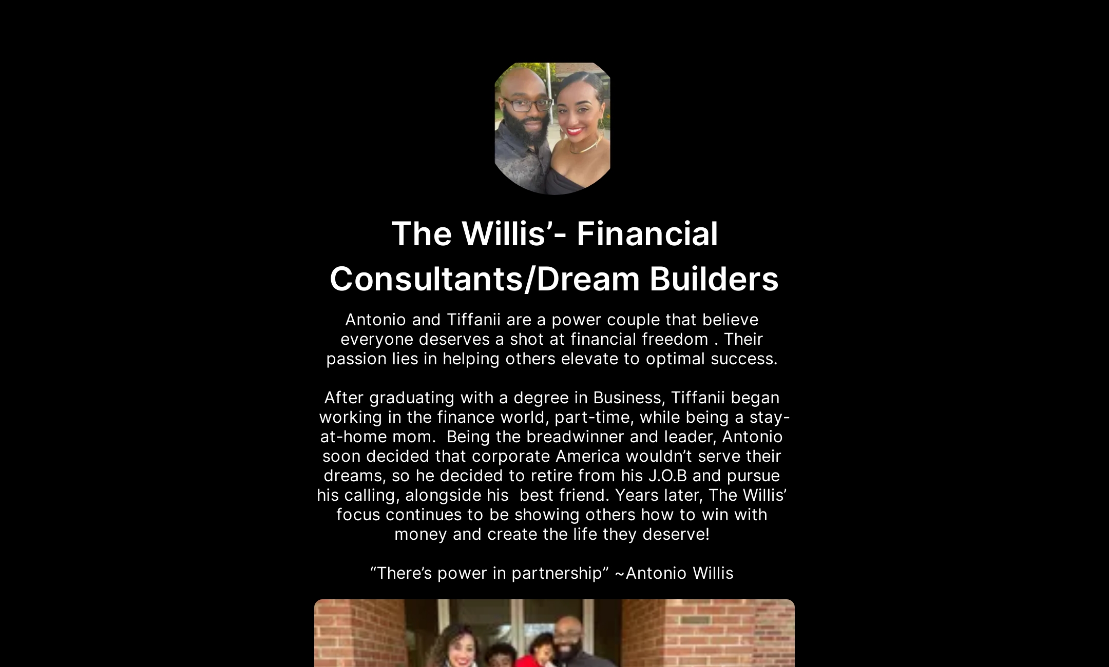The Willis’- Financial Consultants/Dream Builders 's Flowpage