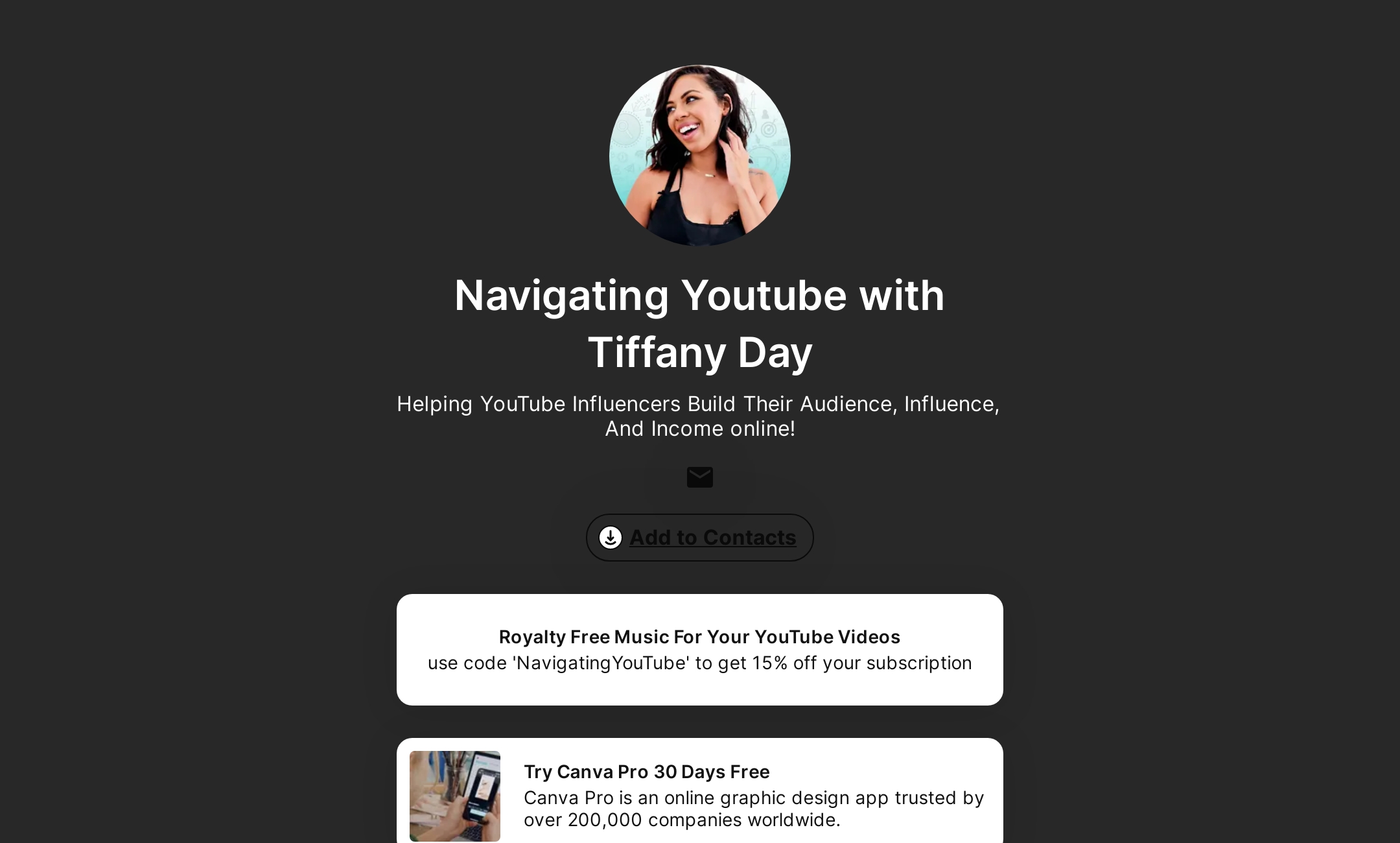 Navigating Youtube with Tiffany Day's Flowpage