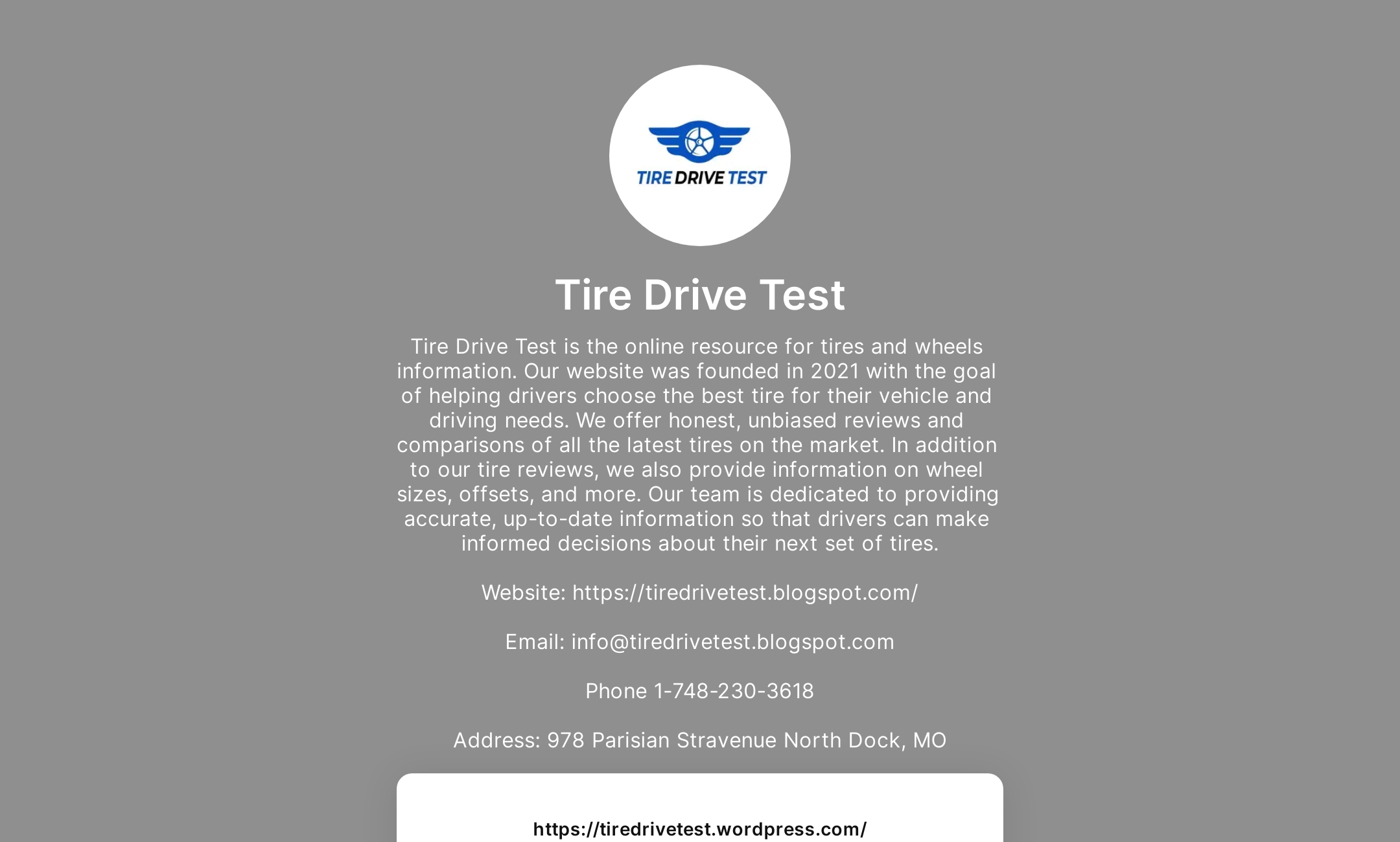 Tire Drive Test's Flowpage