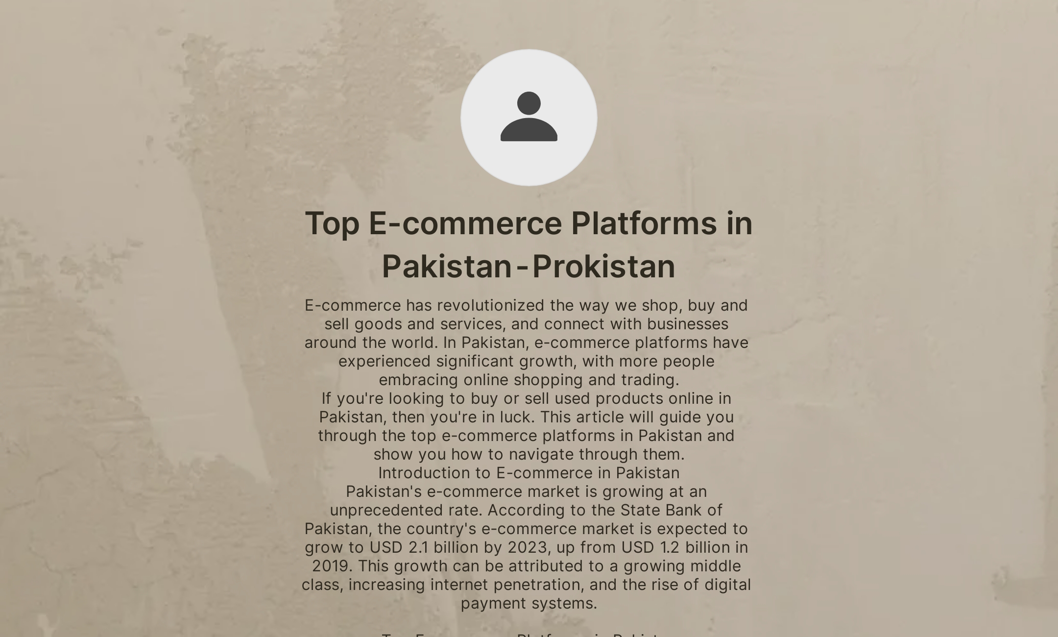 Top E-commerce Platforms in Pakistan - Prokistan's Flowpage