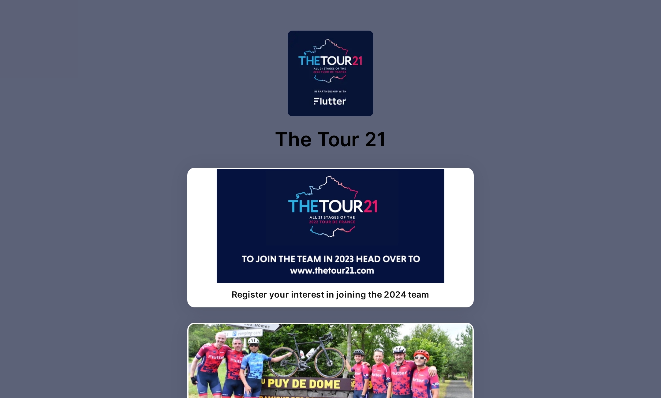 The Tour 21's Flowpage