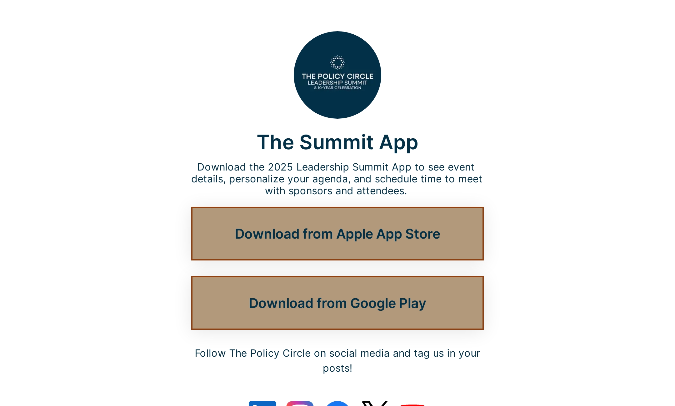 The Policy Circle's Leadership Summit App's Flowpage