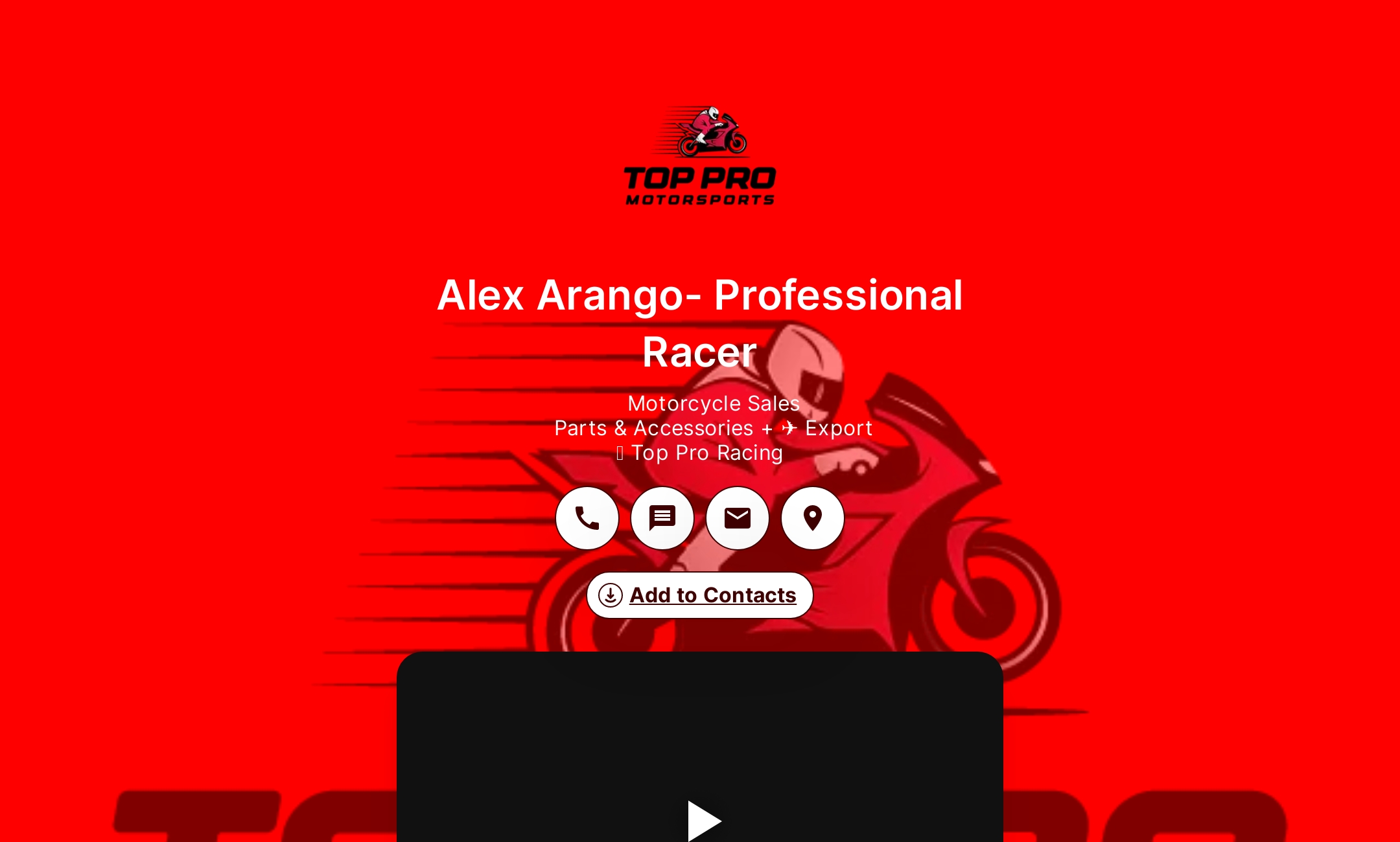 Alex Arango- Professional Racer's Flowpage