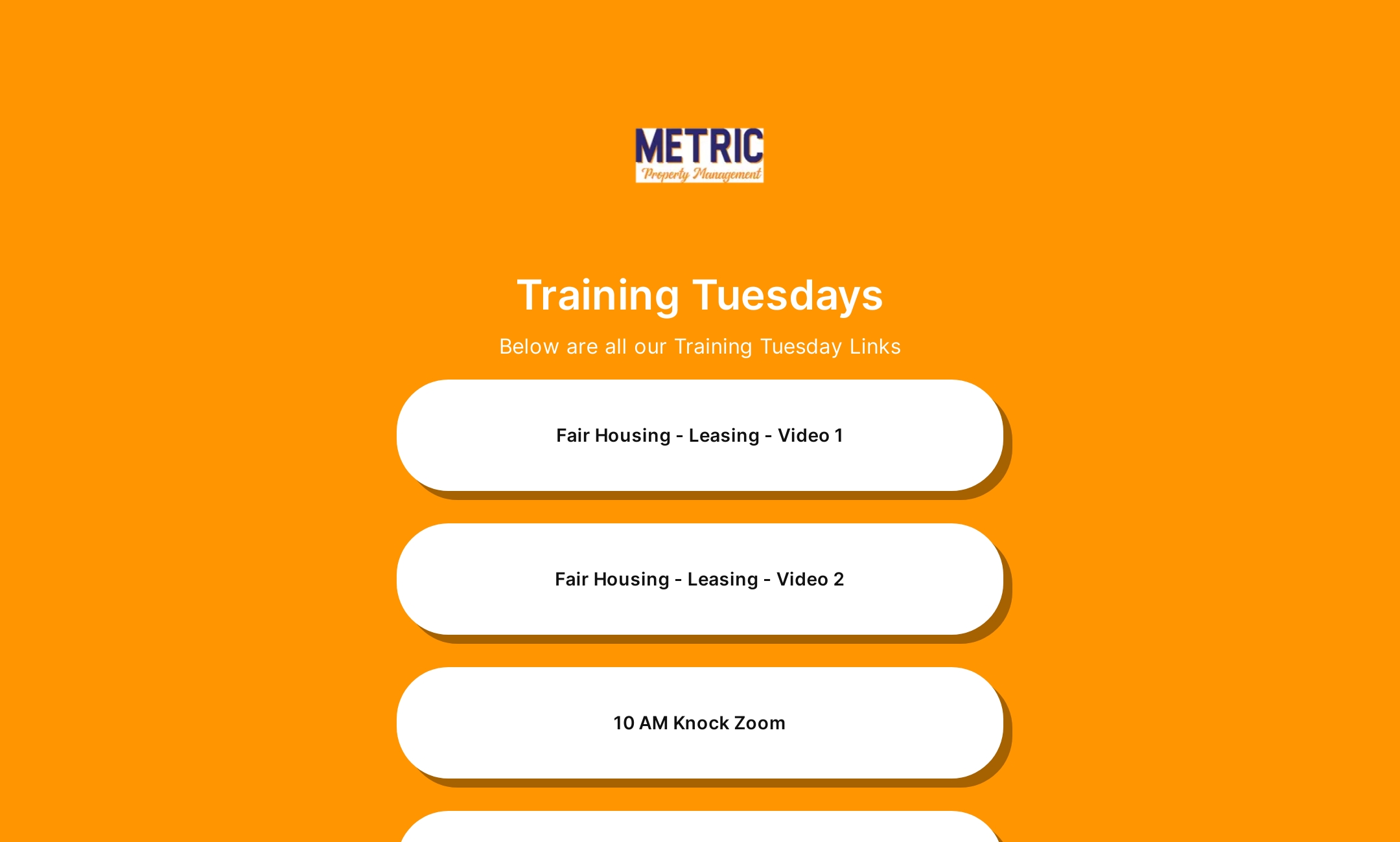 Training Tuesdays' Flowpage