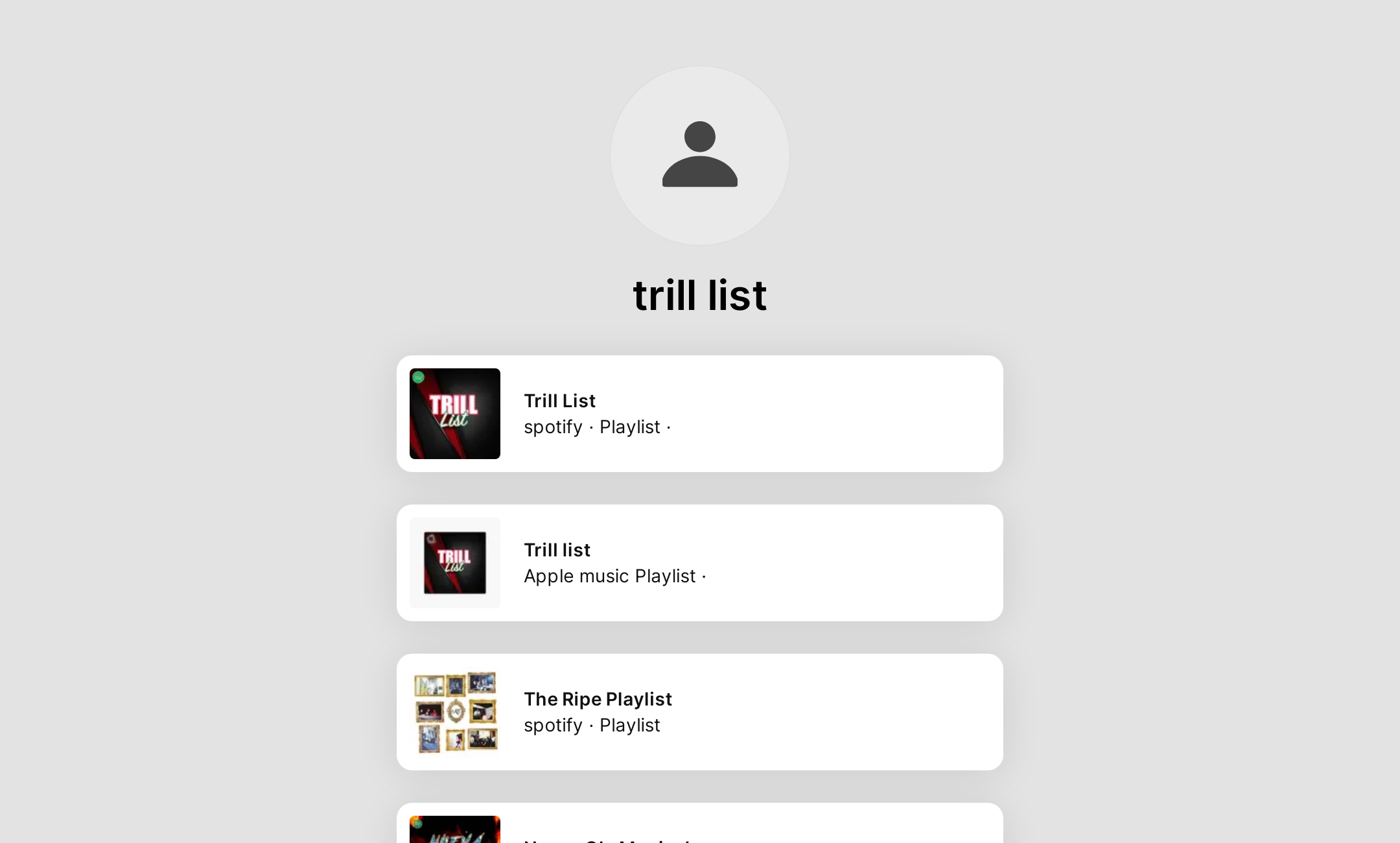 trill list 's Flowpage