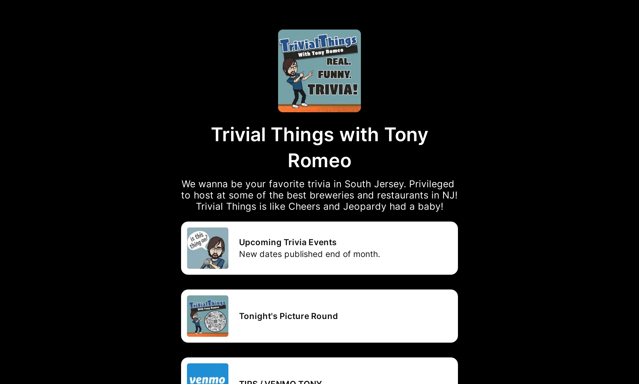 Trivial Things with Tony Romeo's Flowpage