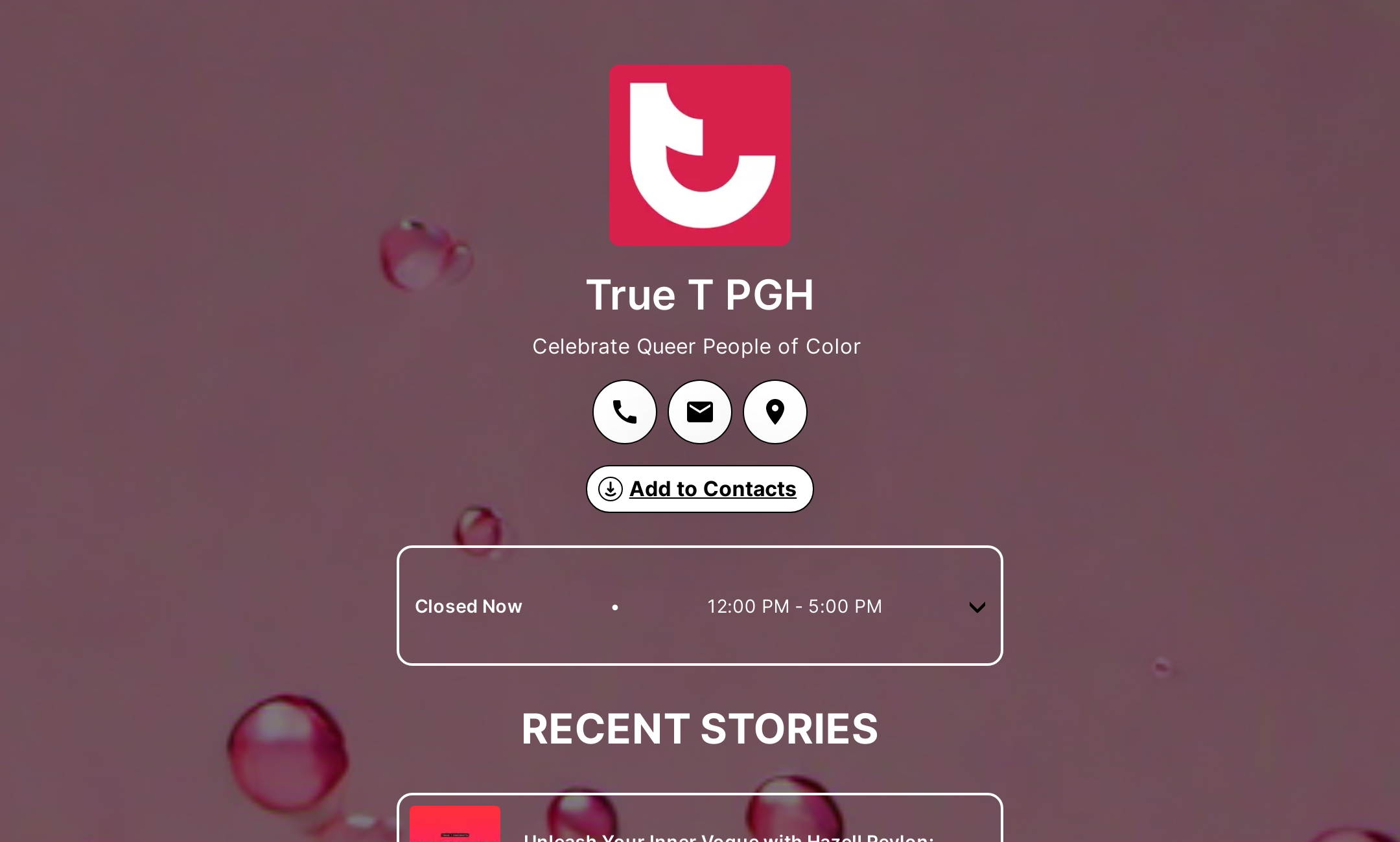 True T PGH's Flowpage