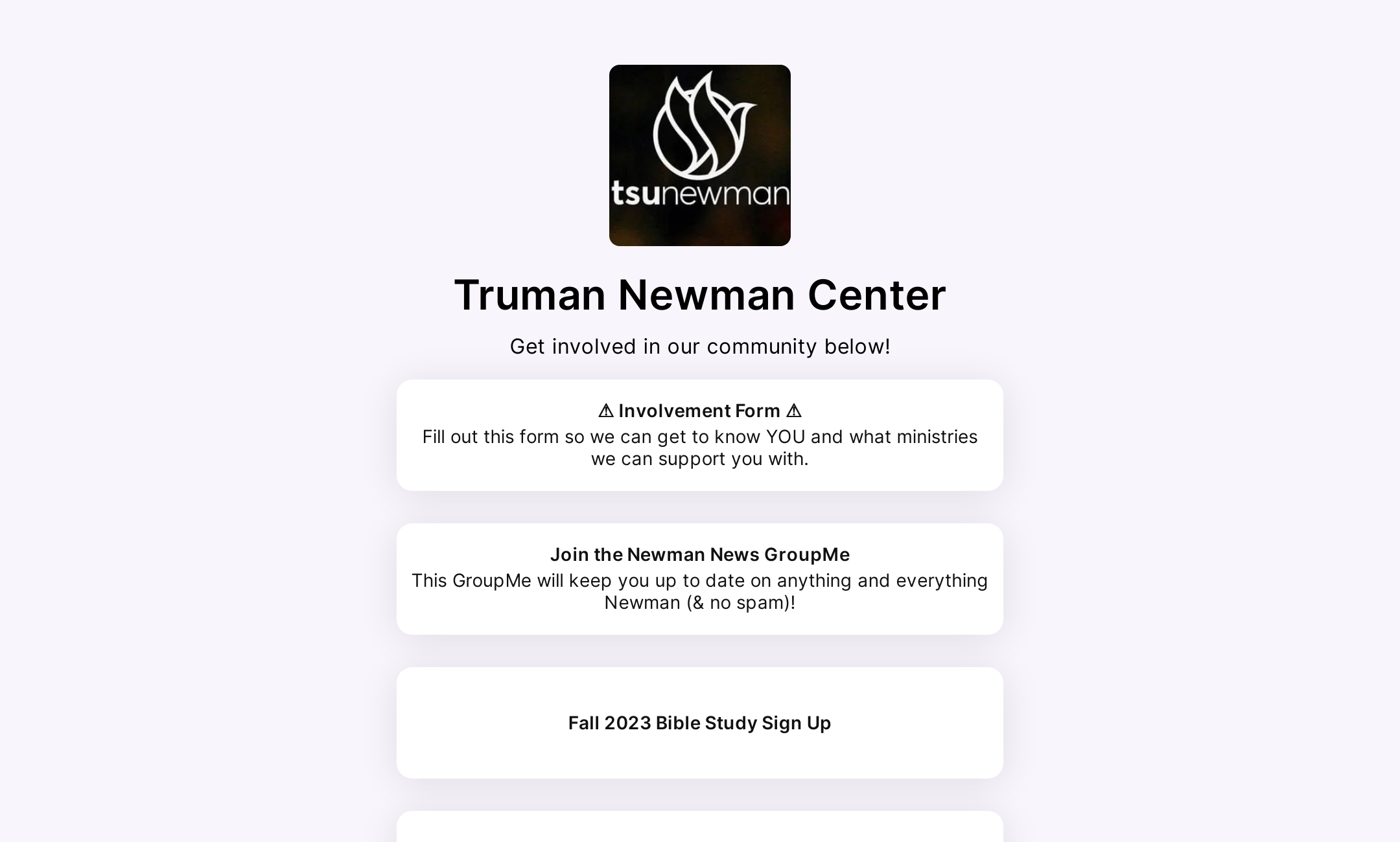 Truman Newman Center's Flowpage