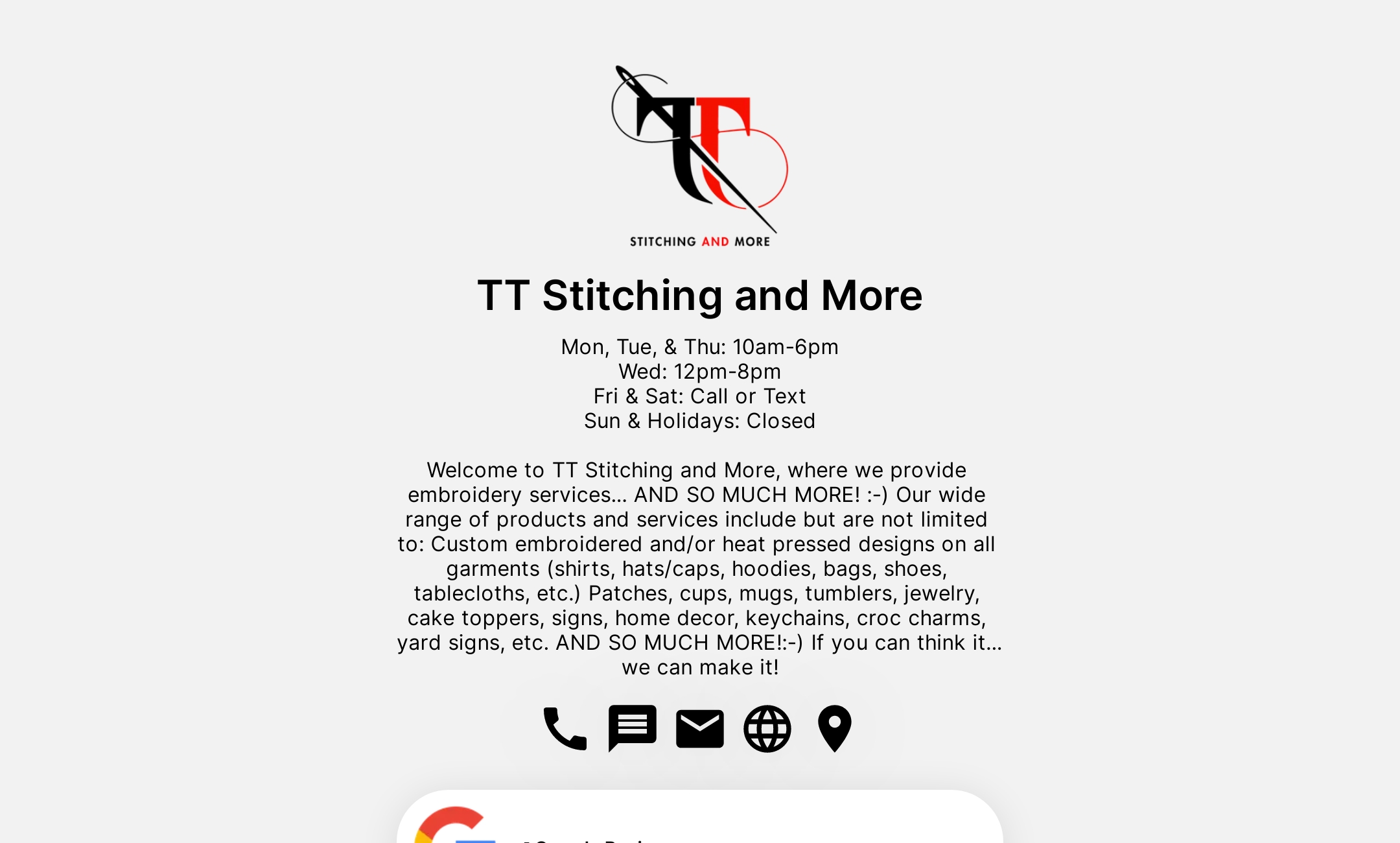 TT Stitching and More's Flowpage