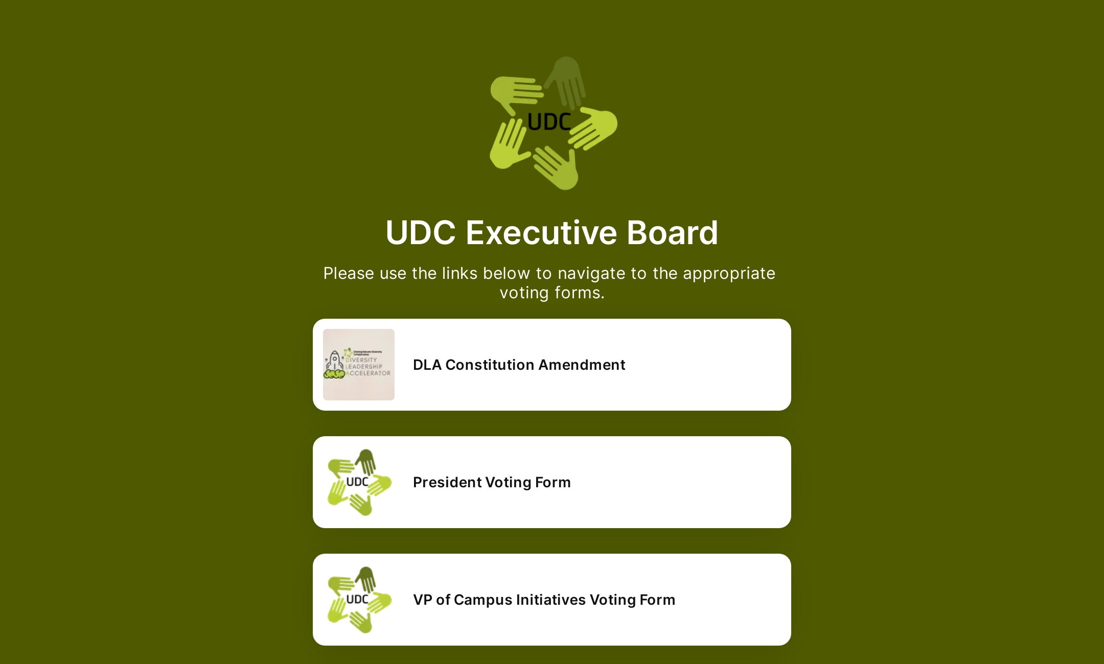 UDC Executive Board's Flowpage