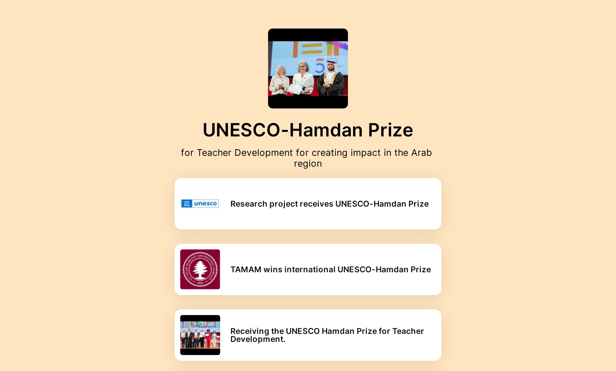 UNESCO-Hamdan Prize 's Flowpage