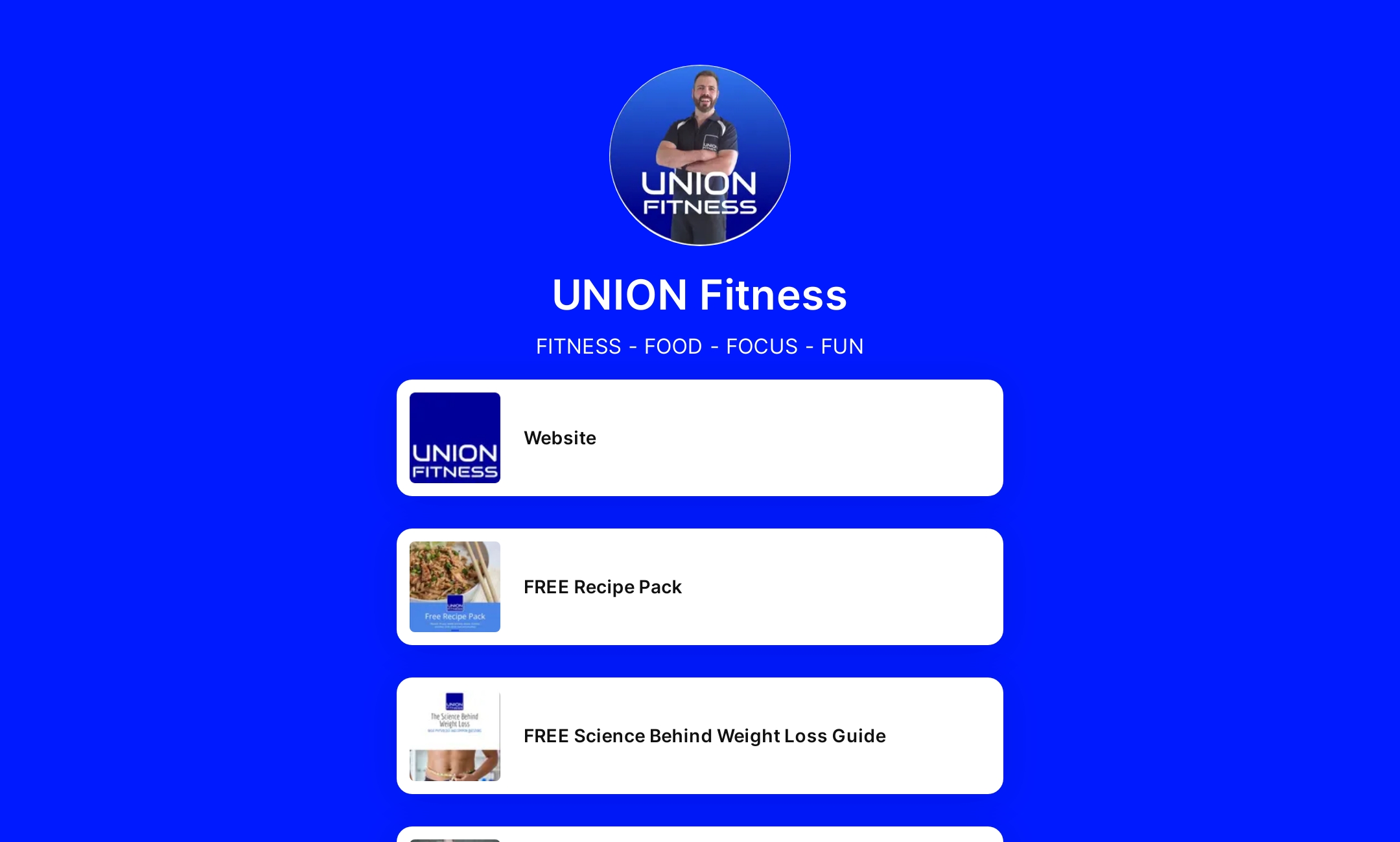 UNION Fitness' Flowpage