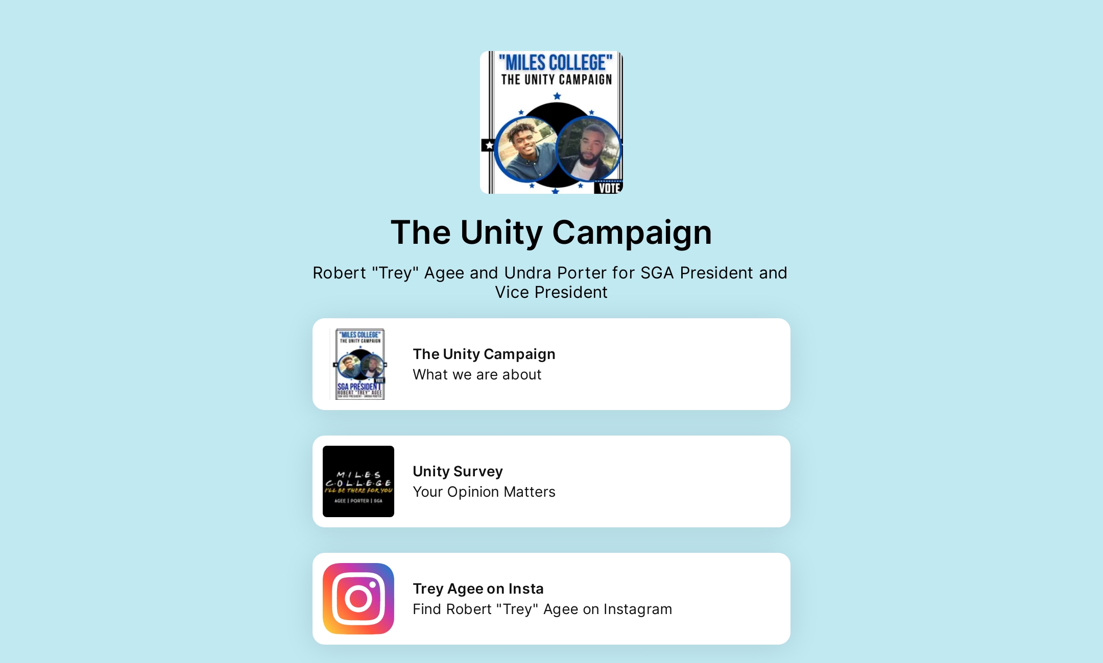 The Unity Campaign's Flowpage