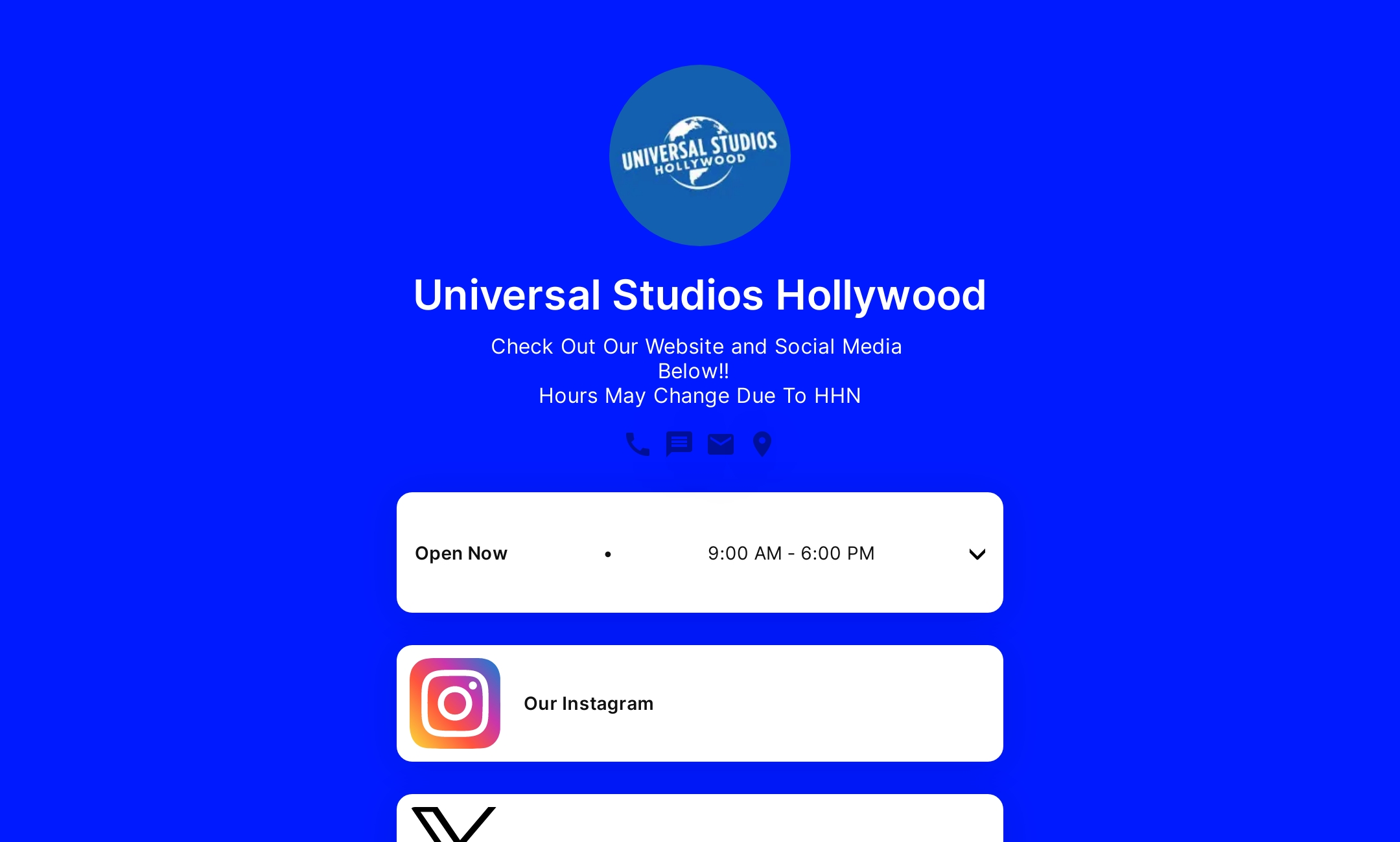 Universal Studios Hollywood's Flowpage