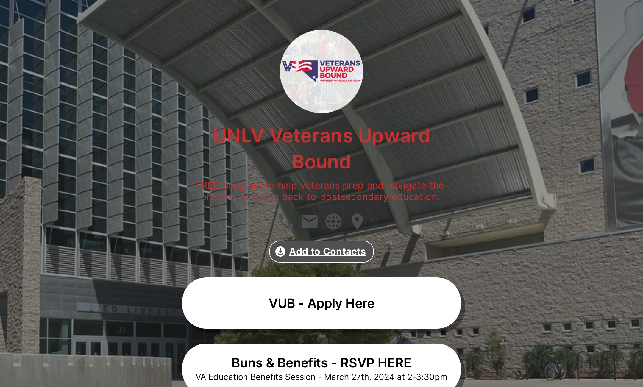 UNLV Veterans Upward Bound's Flowpage