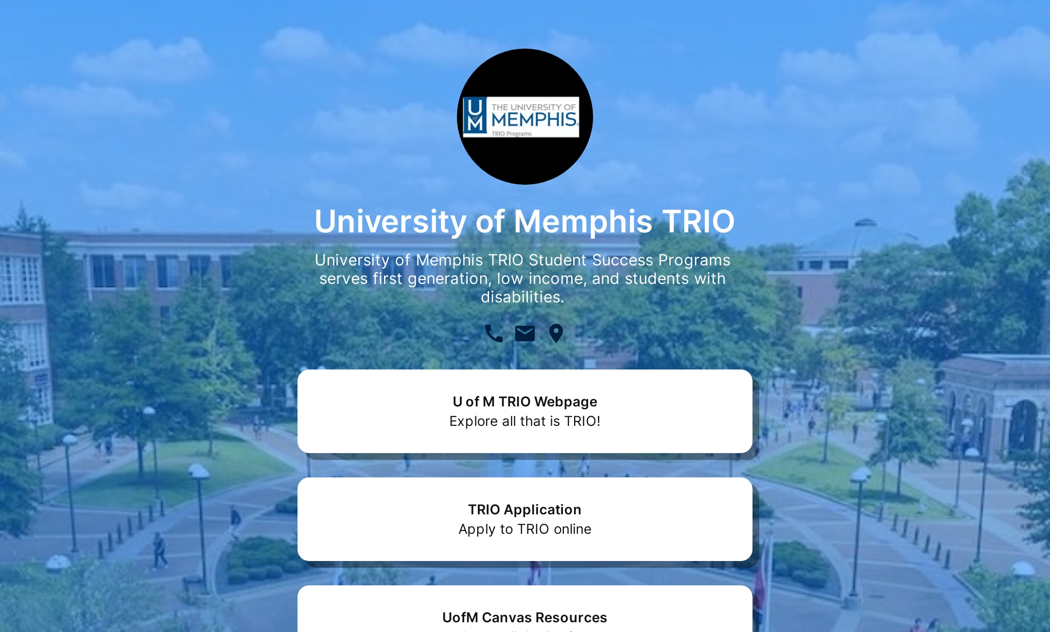 University of Memphis TRIO's Flowpage