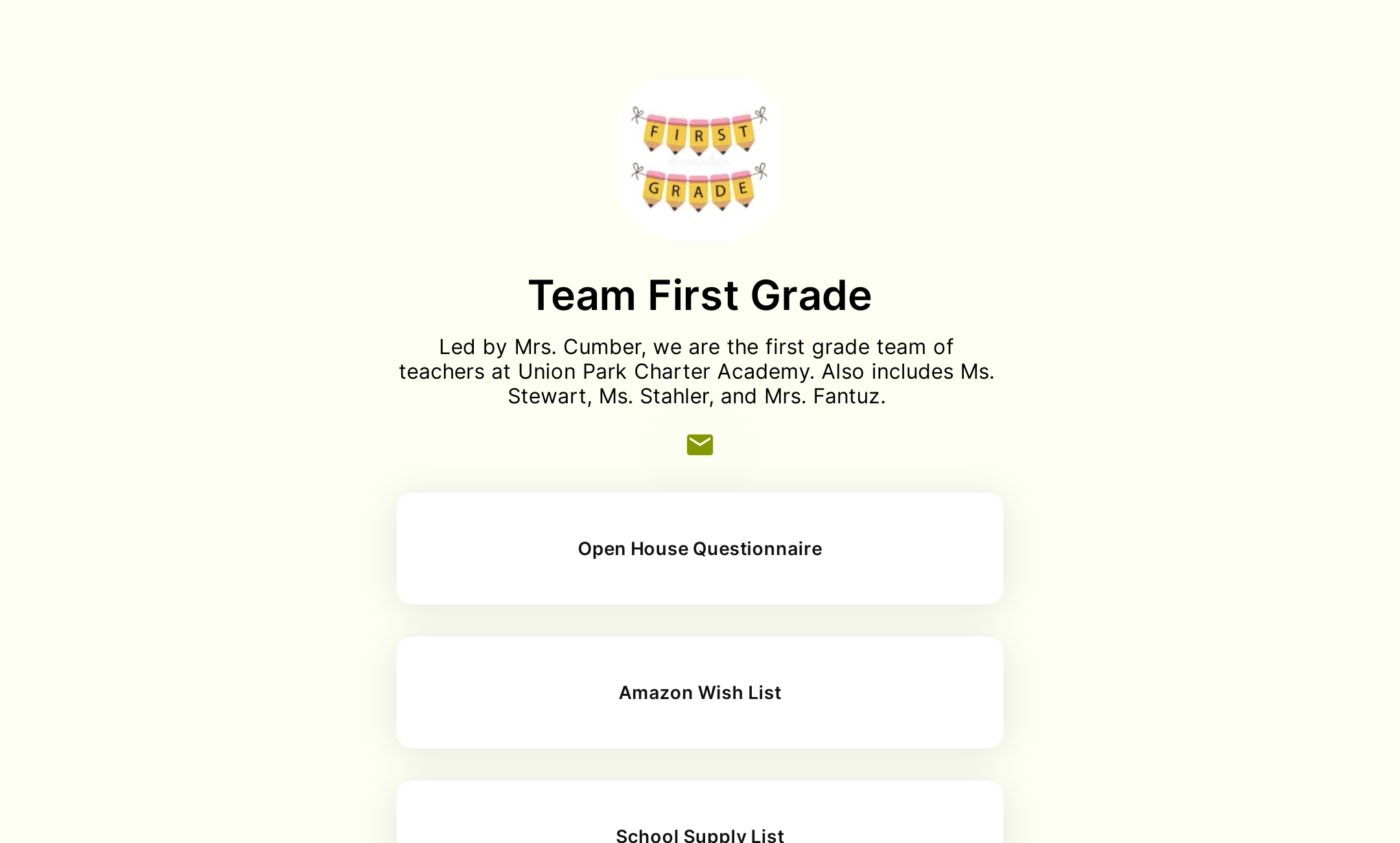 Team First Grade's Flowpage