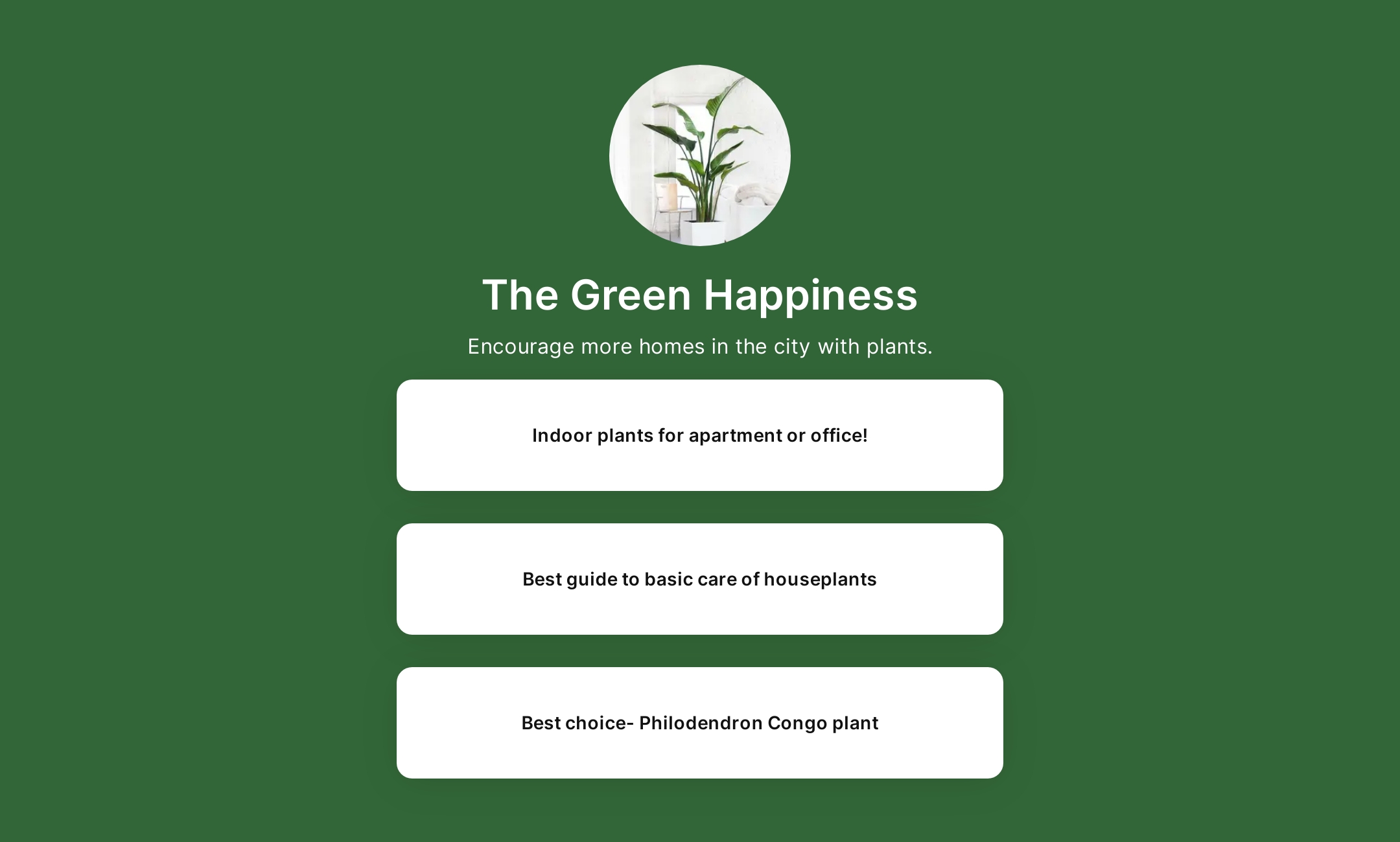 The Green Happiness' Flowpage