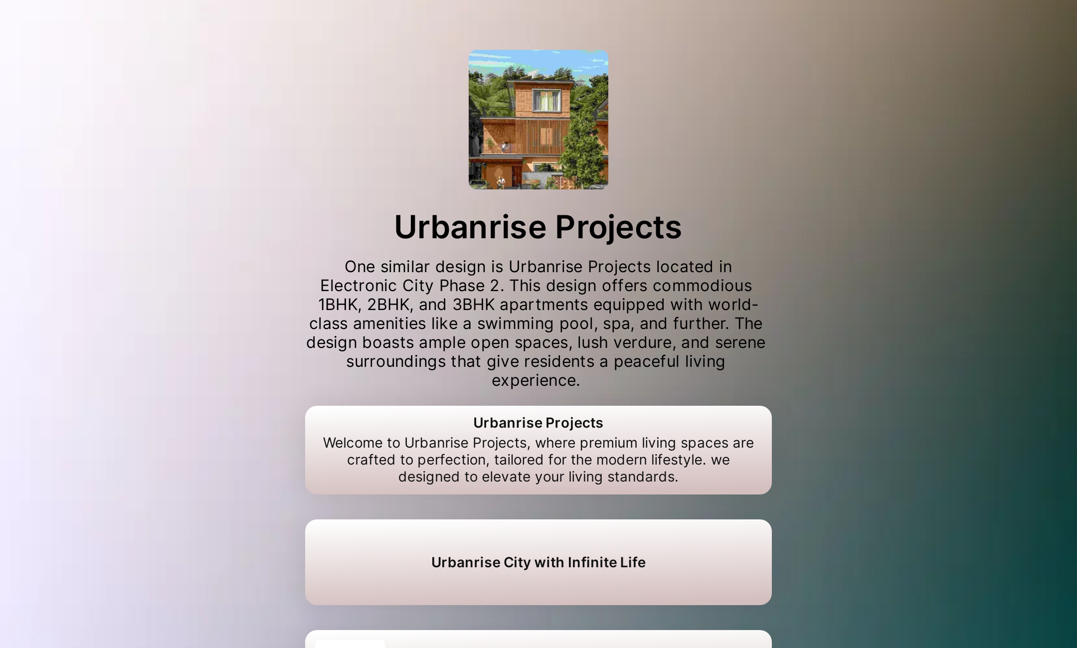 Urbanrise Projects' Flowpage