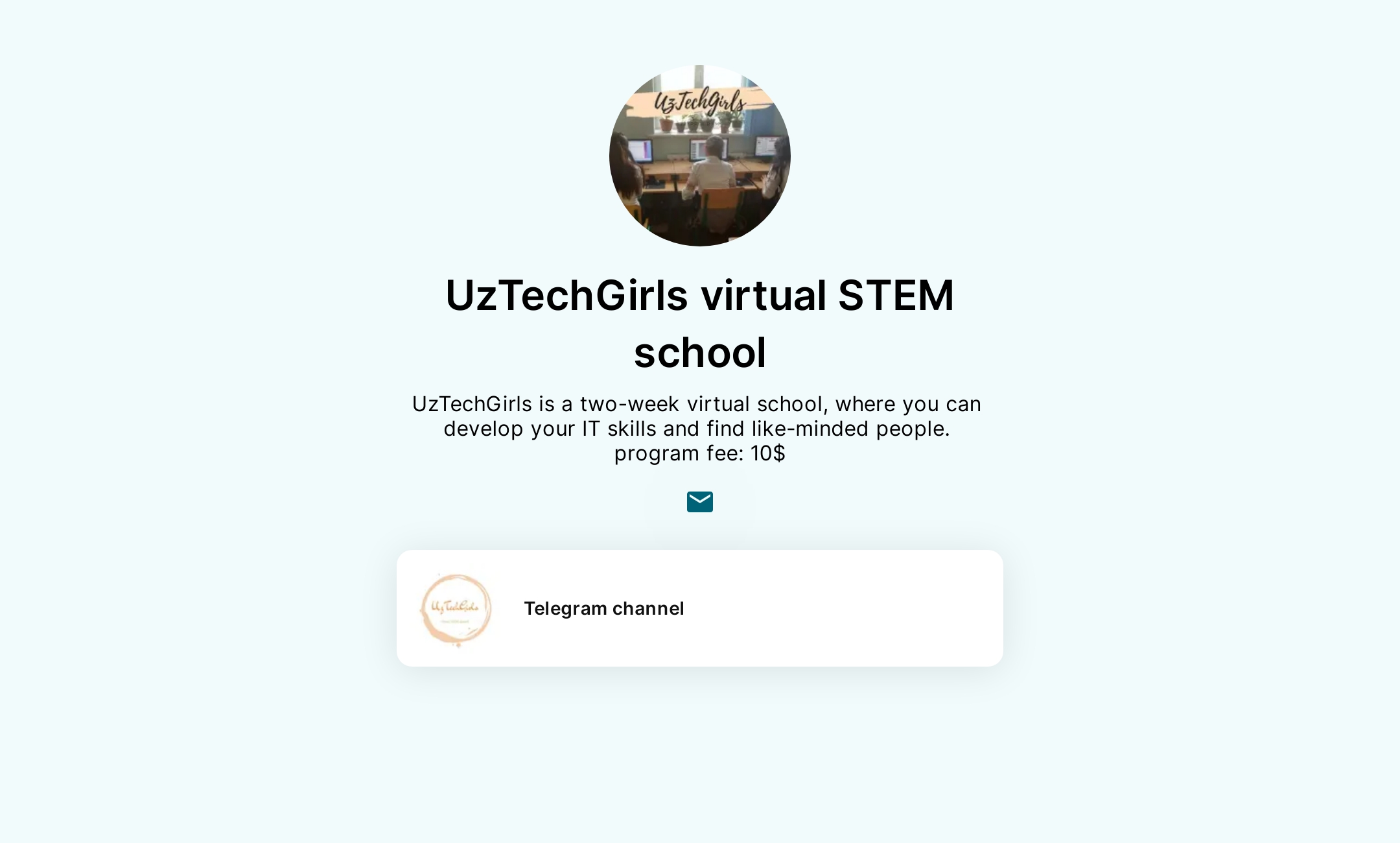 UzTechGirls virtual STEM school's Flowpage