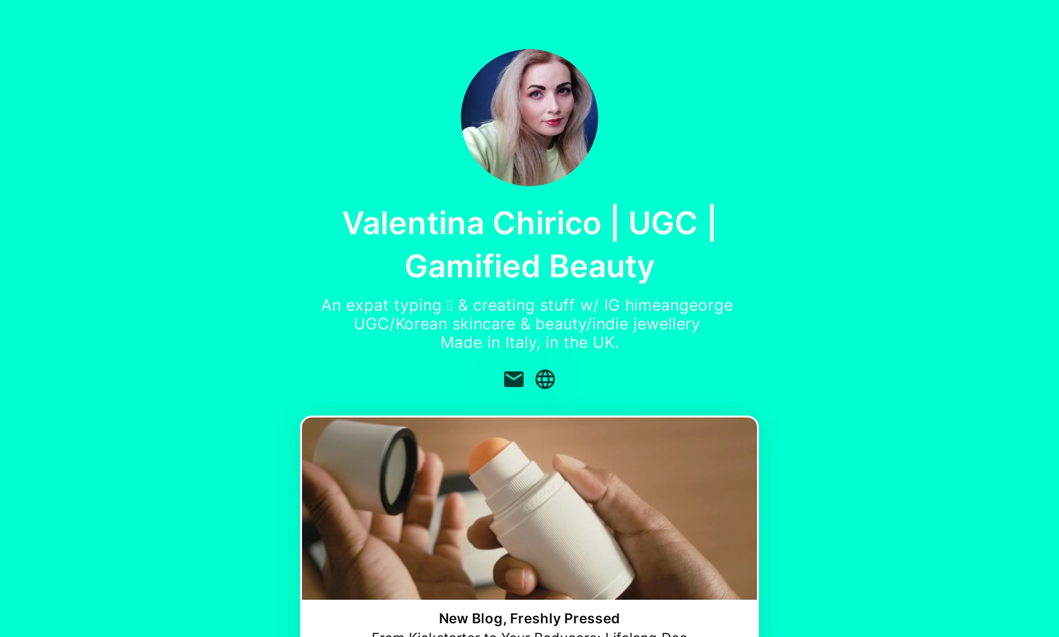 Valentina Chirico | UGC | Gamified Beauty's Flowpage