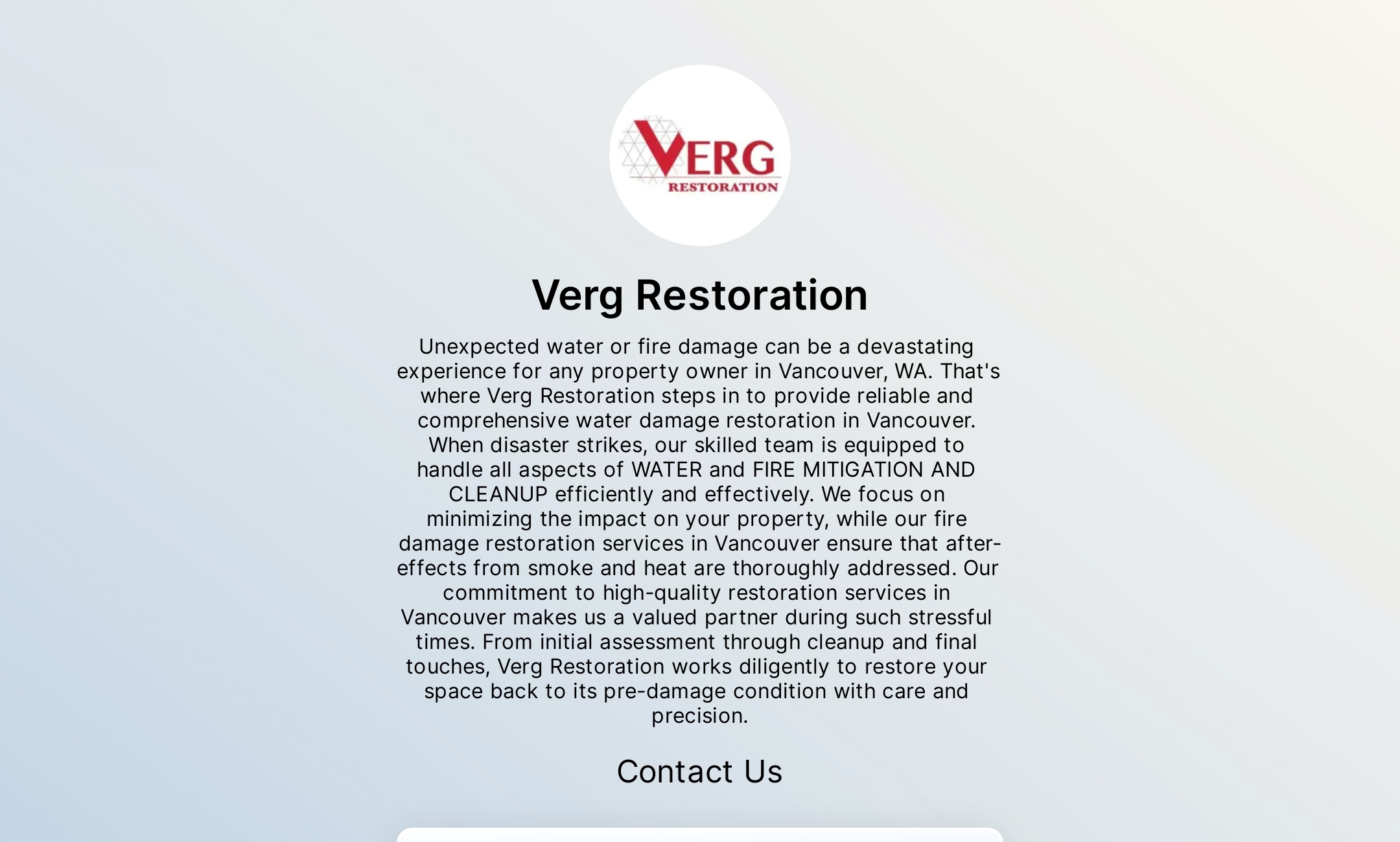 Verg Restoration's Flowpage